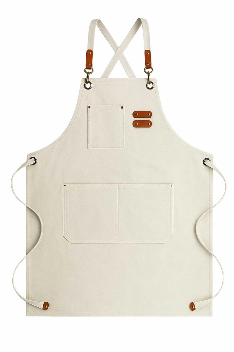 Canvas Work Apron With Tool Pockets – Waterproof Kitchen & Workshop ...