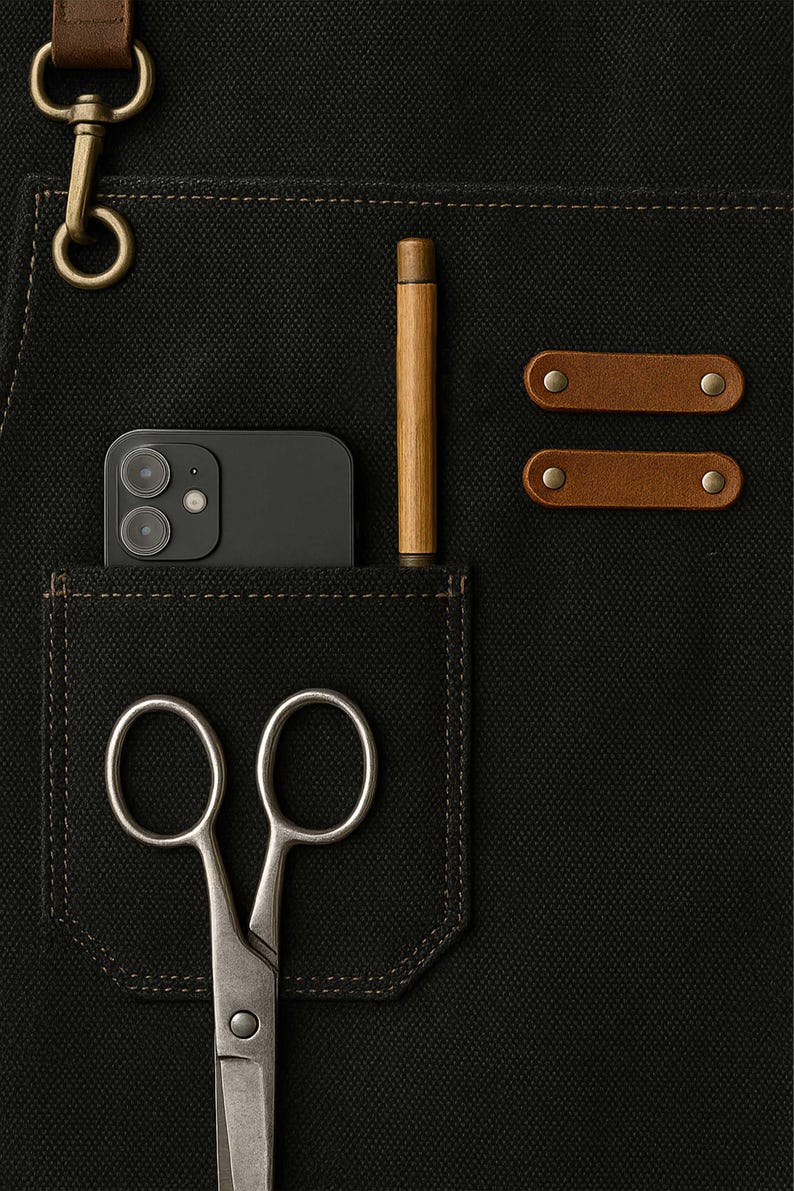 Canvas Work Apron With Tool Pockets – Waterproof Kitchen & Workshop ...