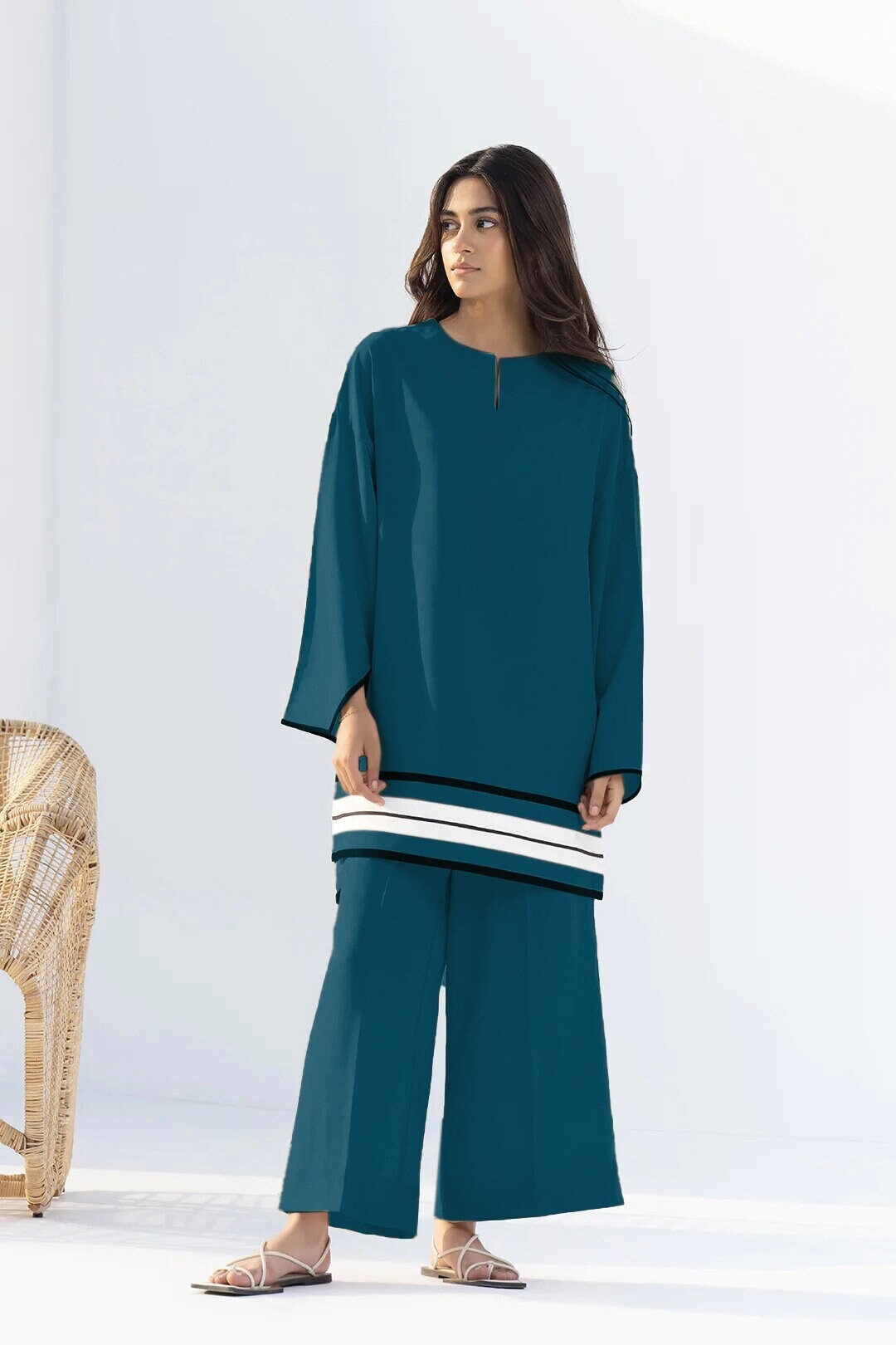 Rama Color Summer Special Rayon Top Pants Suits, Business Women Girl ...