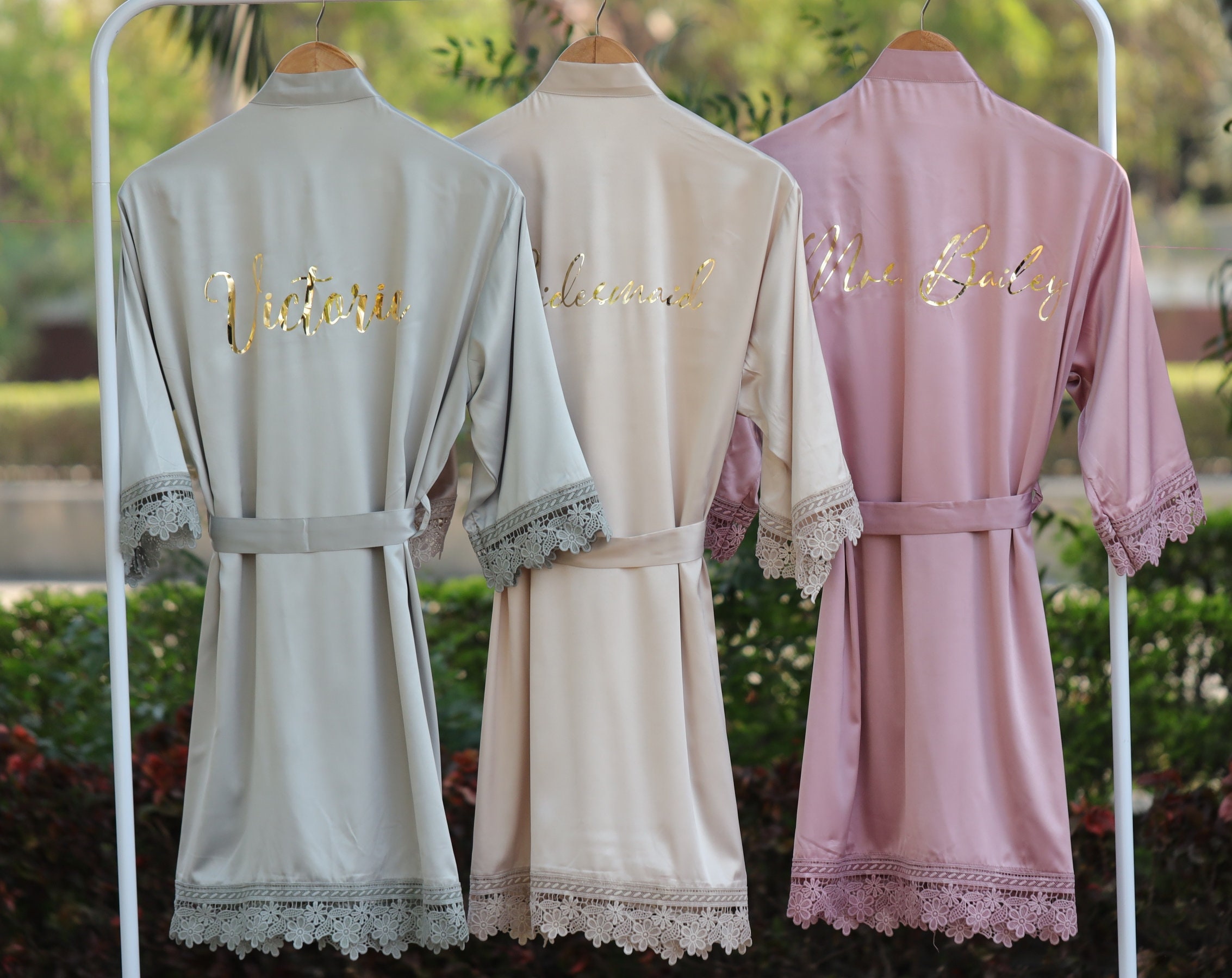 Getting Ready Robes, Bridal Party Gift, Bridesmaid Robes Set ...
