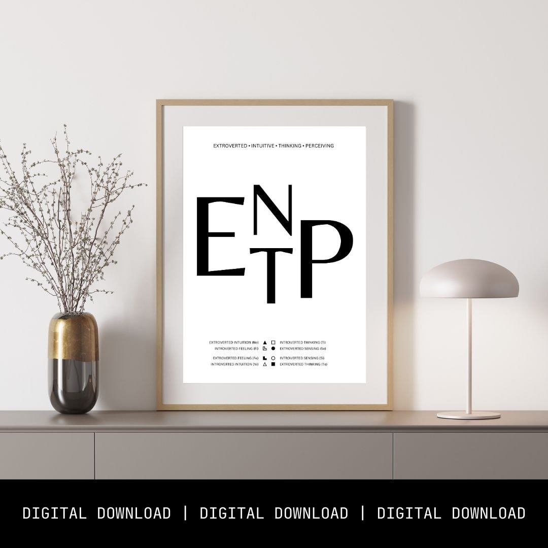 ENTP Type Poster, Socionics Functions Poster, MBTI, Personality Type ...