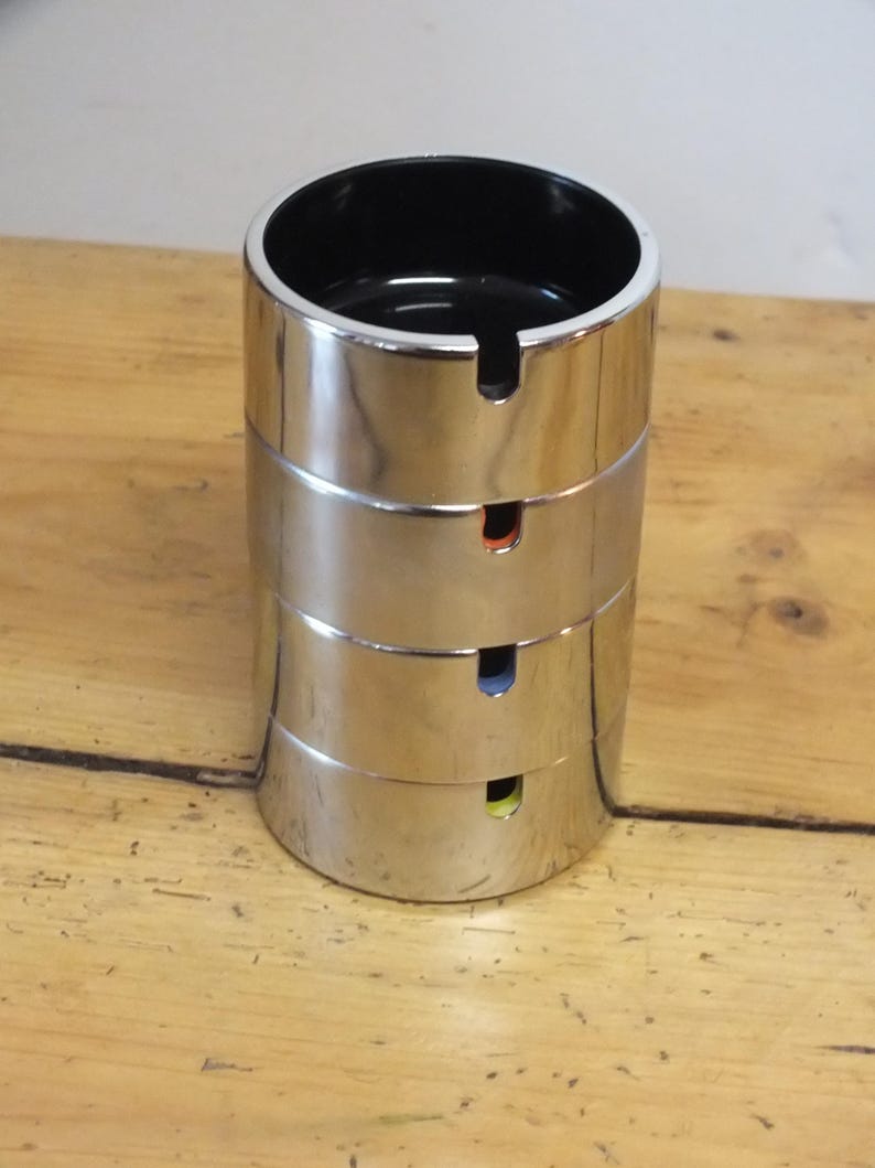 4 Vintage Stackable Japanese Ashtrays Isamu Kenmochi, Patented, Tower ...
