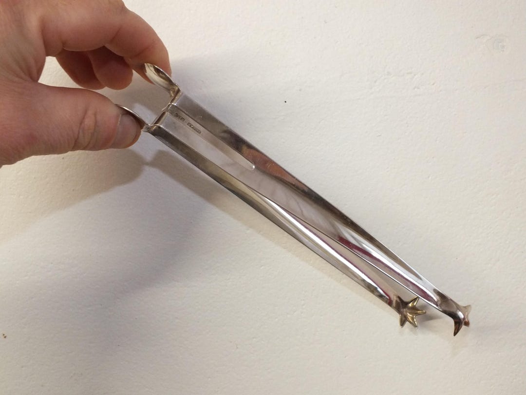 Large Edwardian Sugar Tongs, Vilcar in English Silver, Arts and Craft ...