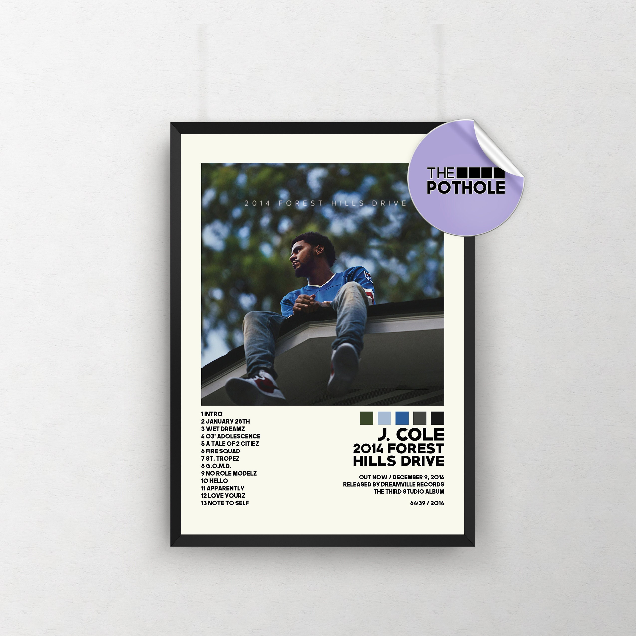 J. Cole / 2014 Forest Hills Drive / Album Cover Poster