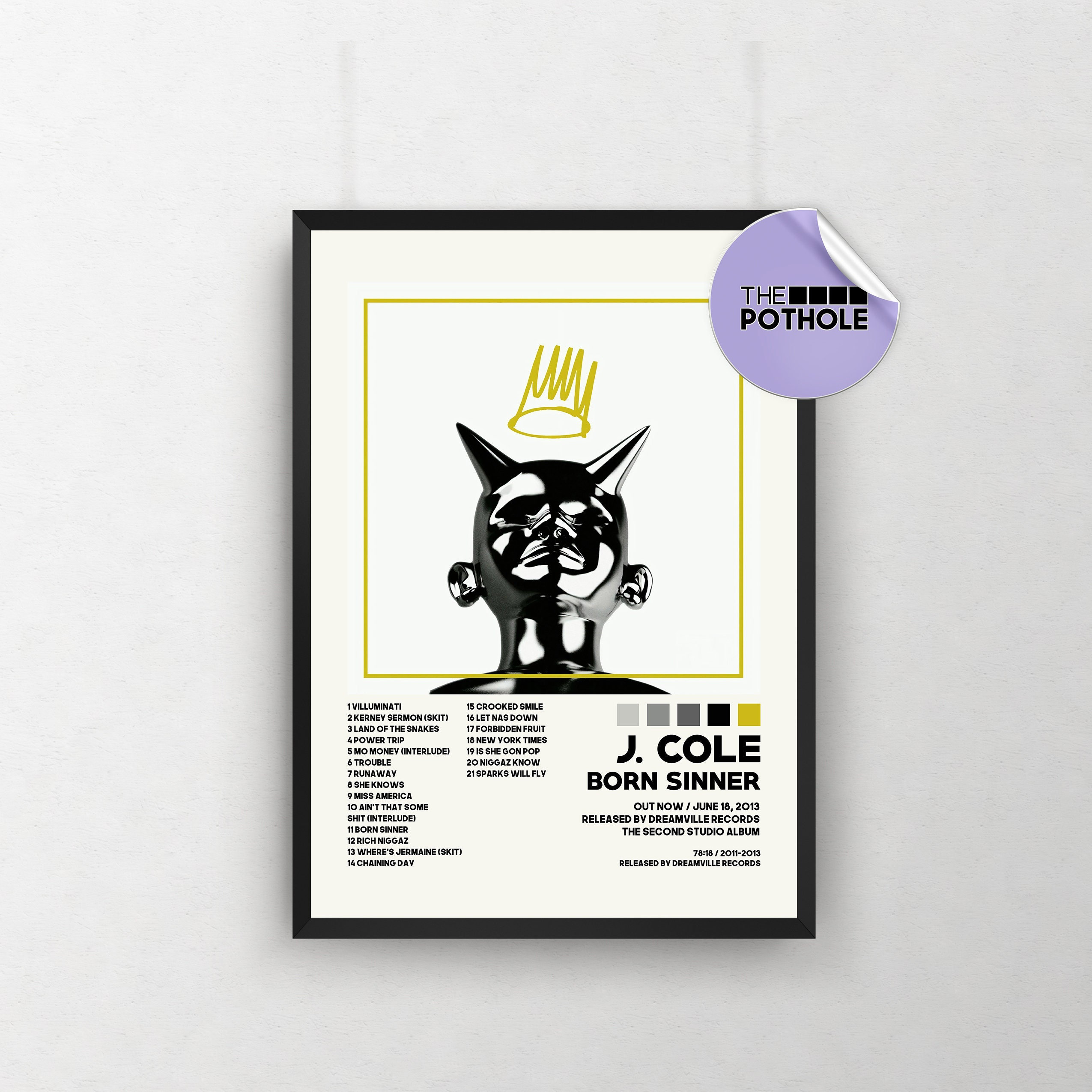 J Cole Born Sinner Album Cover