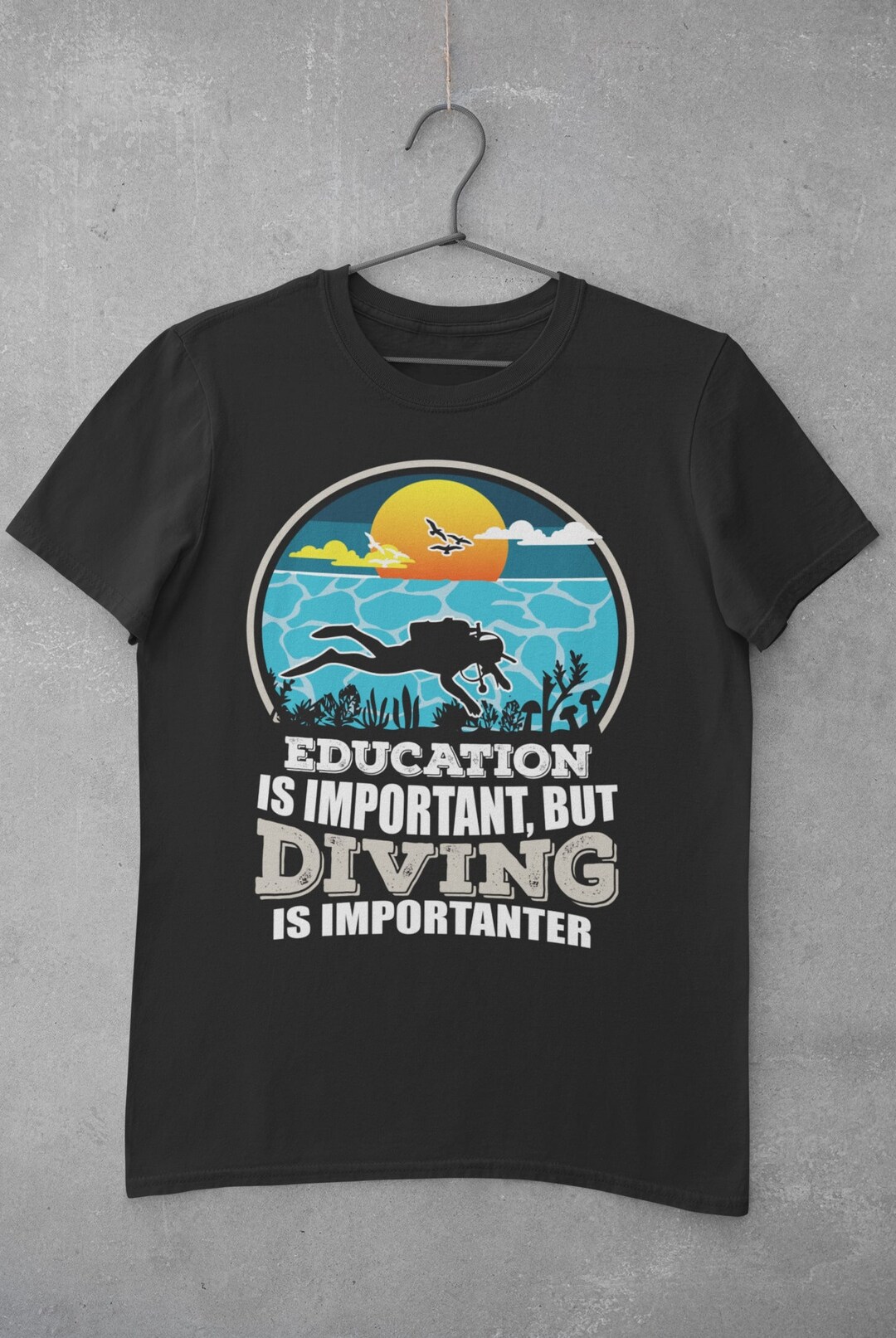 Funny Scuba Diving T-shirt: Diving is Importanter Joke Gift - Etsy