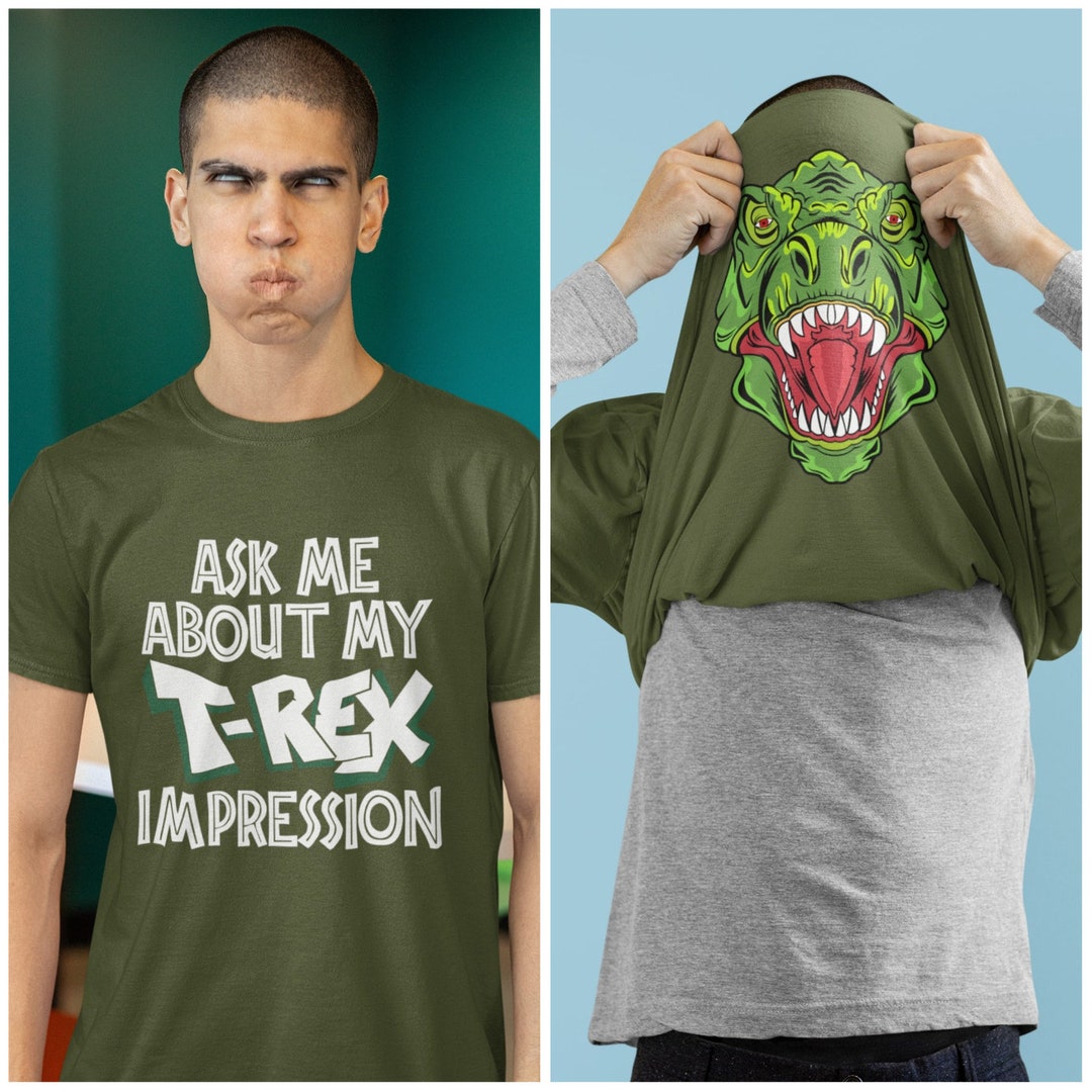 Flip T-rex Impression T-shirt: Funny Disguise Joke Tee - Etsy