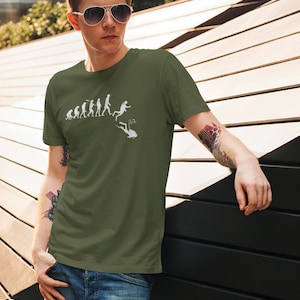 Evolution of Scuba Diving T Shirt From Ape Through Prehistoric Man to ...