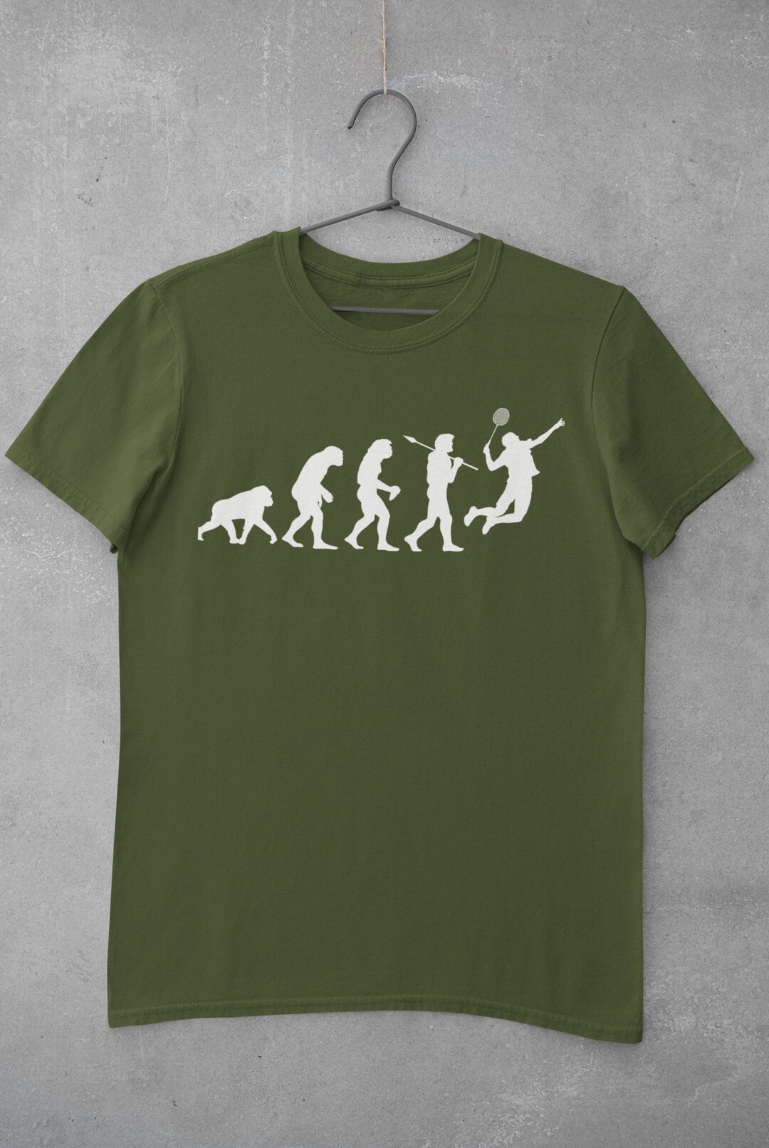 Evolution of Badminton T-shirt: Darwin Style Shuttlecock Player - Etsy