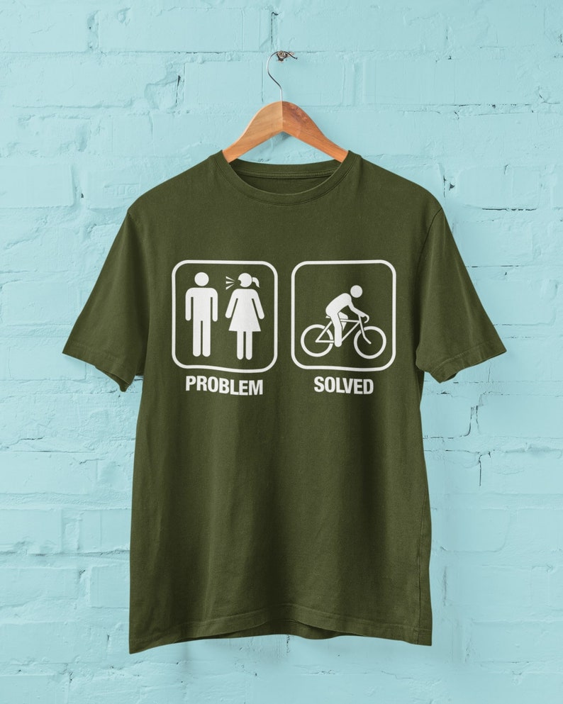 Funny Cyclist T Shirt Problem Solved With Funny Nagging Wife - Etsy Australia