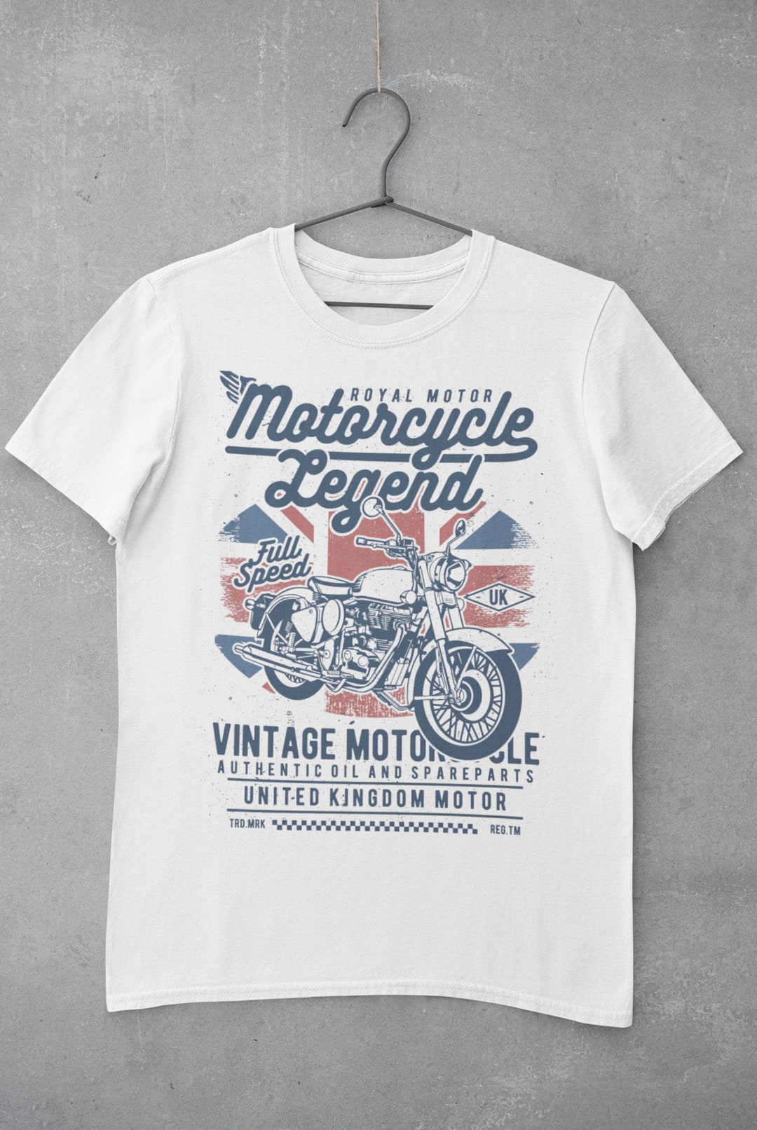Motorcycle Legend T-shirt: Union Jack Biker Style - Etsy
