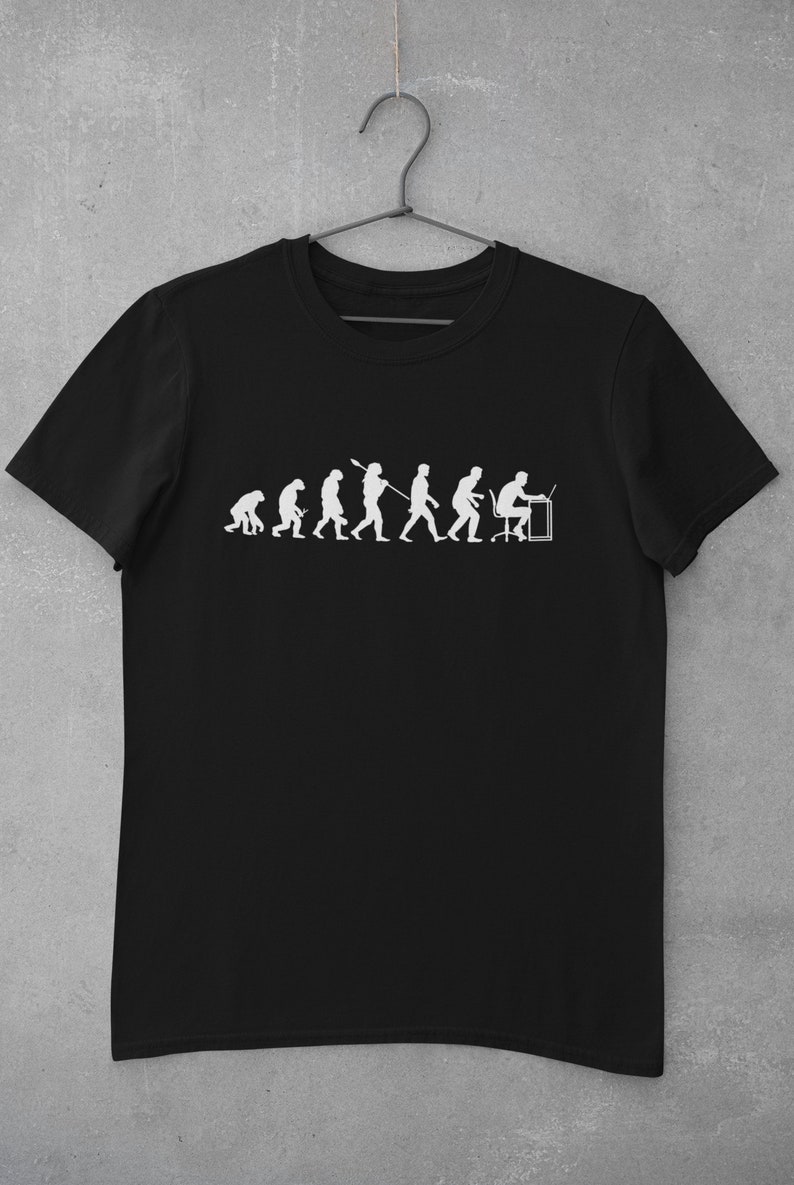 Evolution of the Office Worker T-shirt: Darwin Style Computer Humor ...