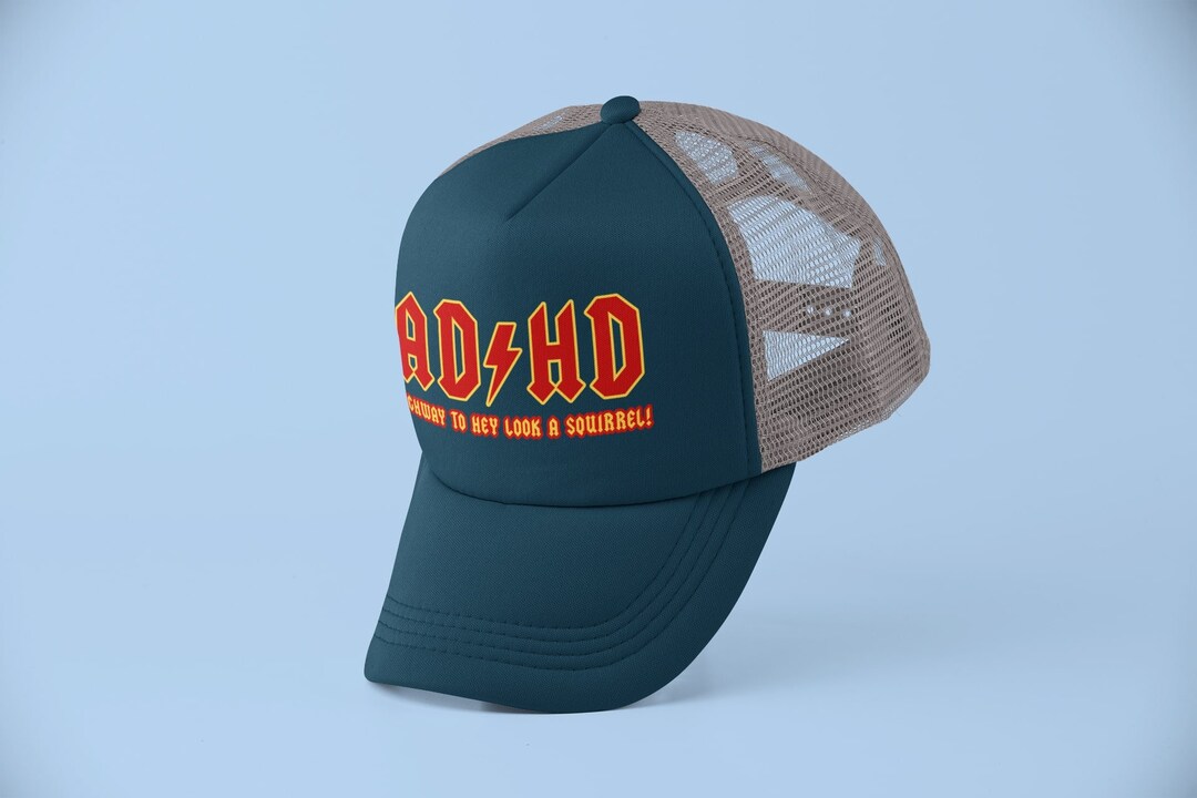 Funny ADHD Trucker Cap: Highway to Hey Look A Squirrel - Etsy
