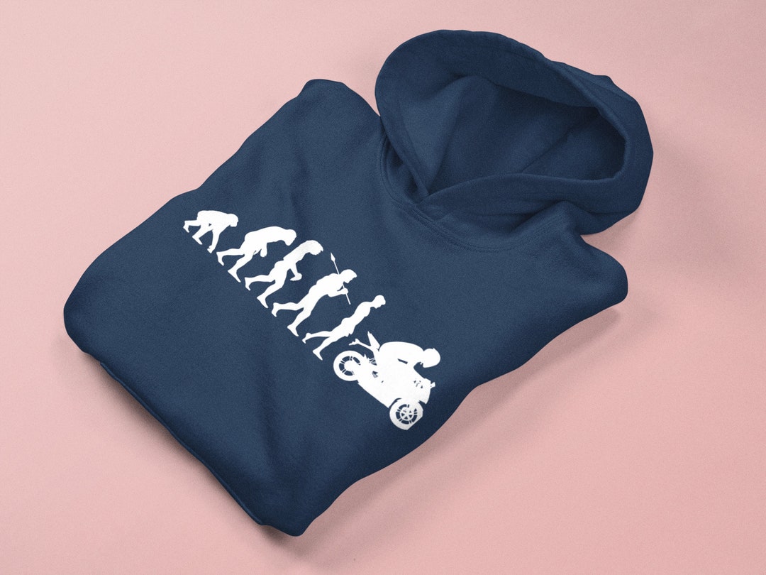 Motorcycle Gift Ideas Evolution of the Motorbike Hoodie High Quality ...