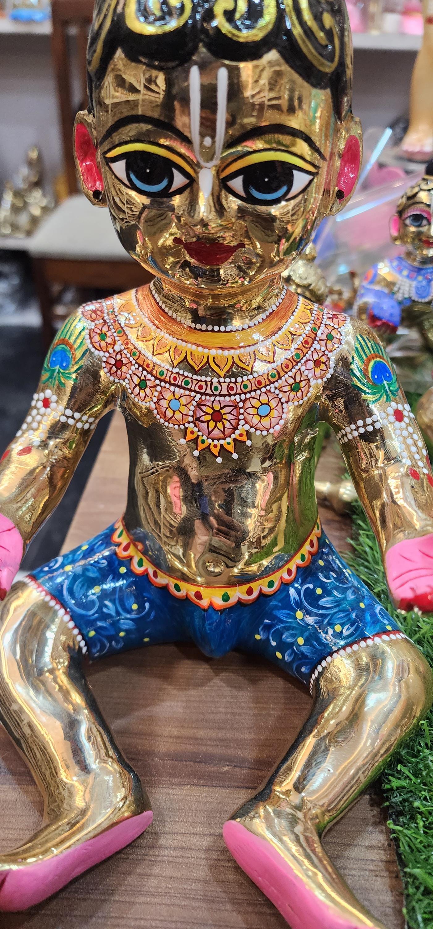 10nch Laddu Gopal Super Fine Brass,sitting Lala Called Laddu Gopal ...