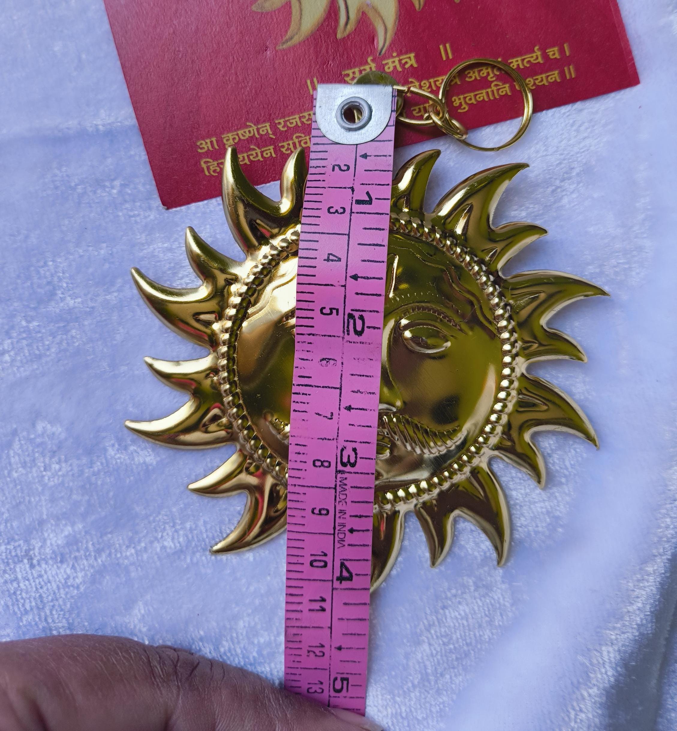 Hindu Idol Surya Dev Metal Wall Hanging | Lord Sun Home Decor | Feng ...