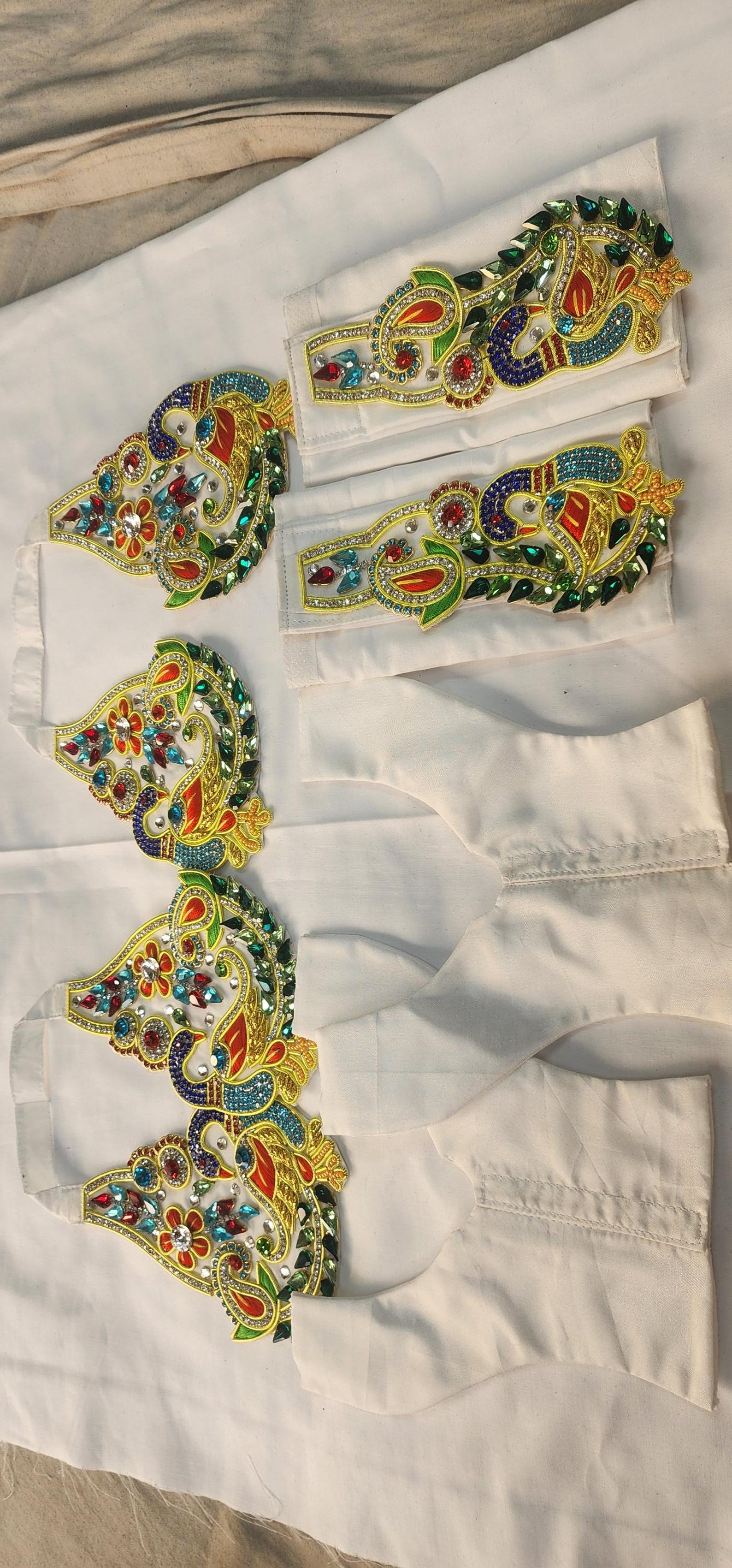 Handmade Vrindavan Gaura Nitai Dress, Embroidered Devotional Outfit for ...