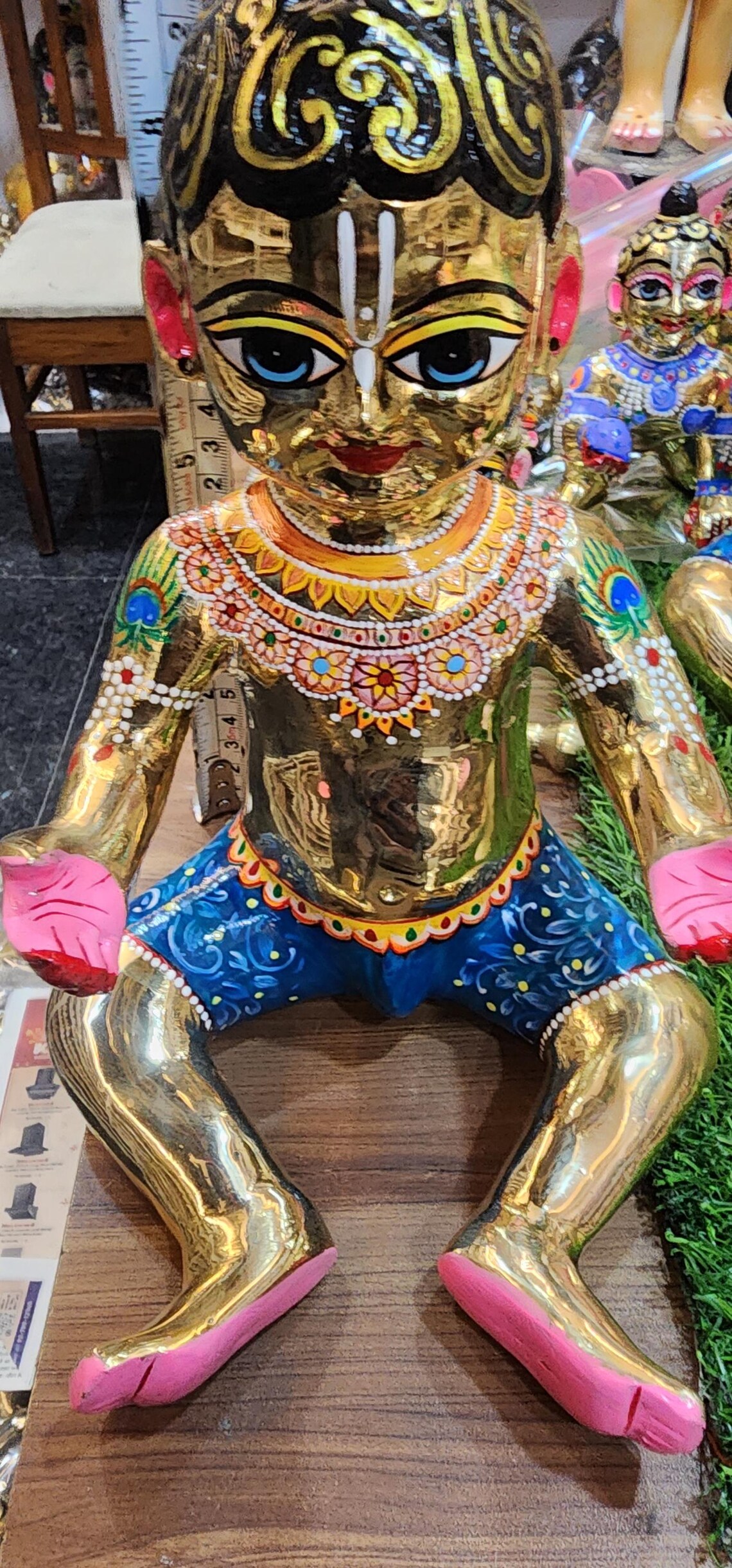 10nch Laddu Gopal Super Fine Brass,sitting Lala Called Laddu Gopal ...