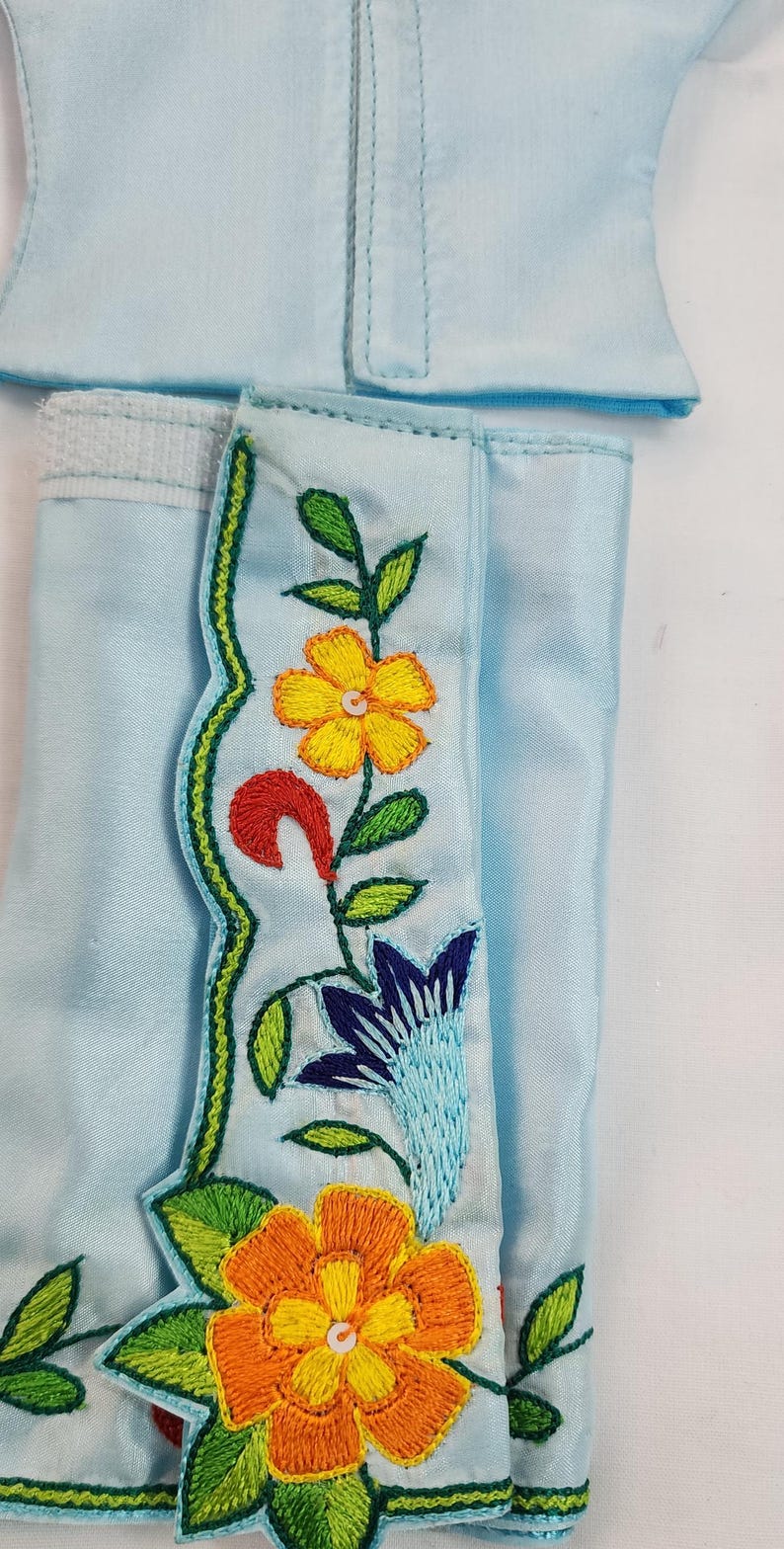Gaura Nitai Silk Dress – Handmade Devotional Wear With Embroidery, All ...