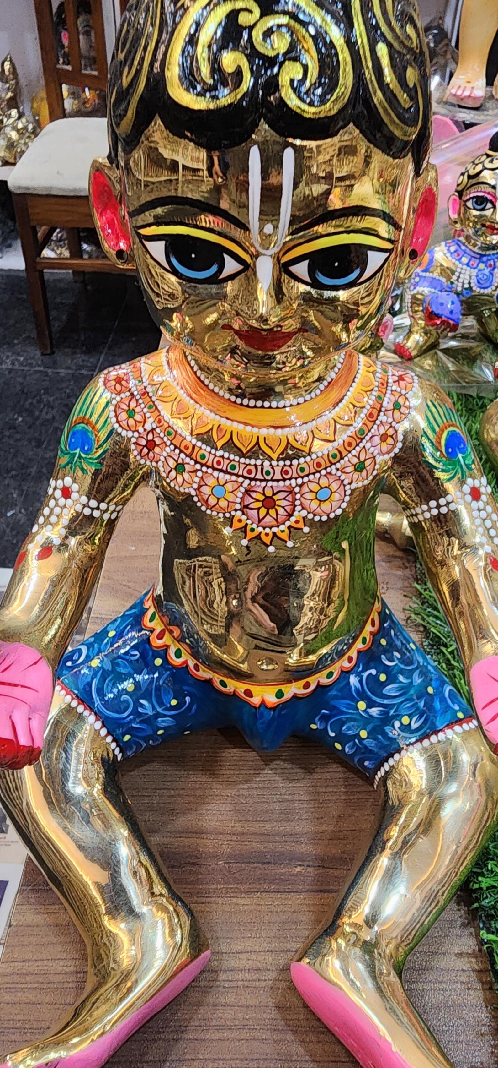 10nch Laddu Gopal Super Fine Brass,sitting Lala Called Laddu Gopal ...