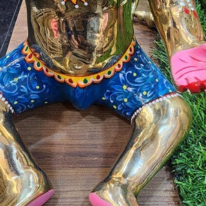 10nch Laddu Gopal Super Fine Brass,sitting Lala Called Laddu Gopal ...