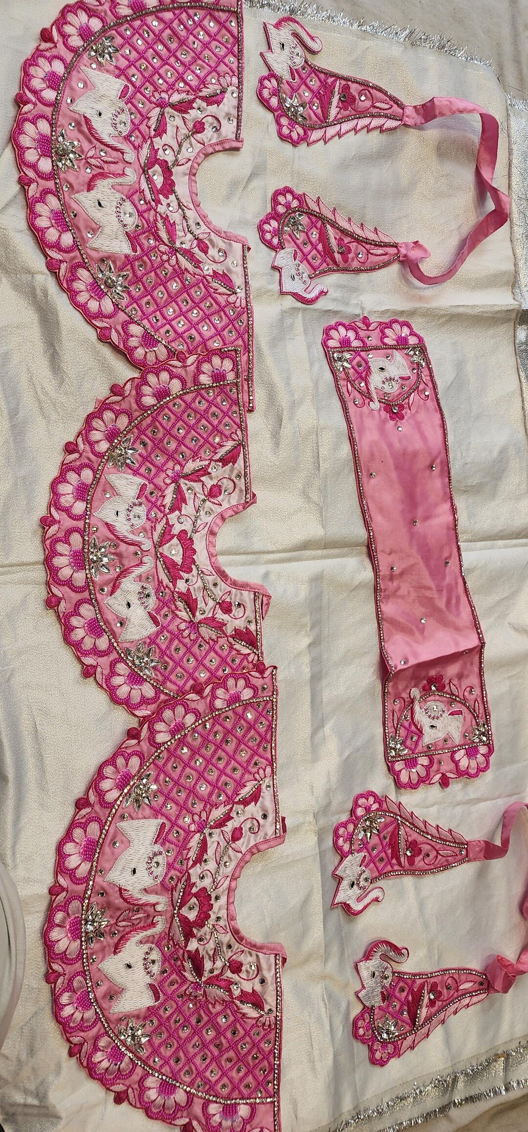 Elegant Jagannath Baldev Subhadra Outfit, Handmade Embroidered Dress ...