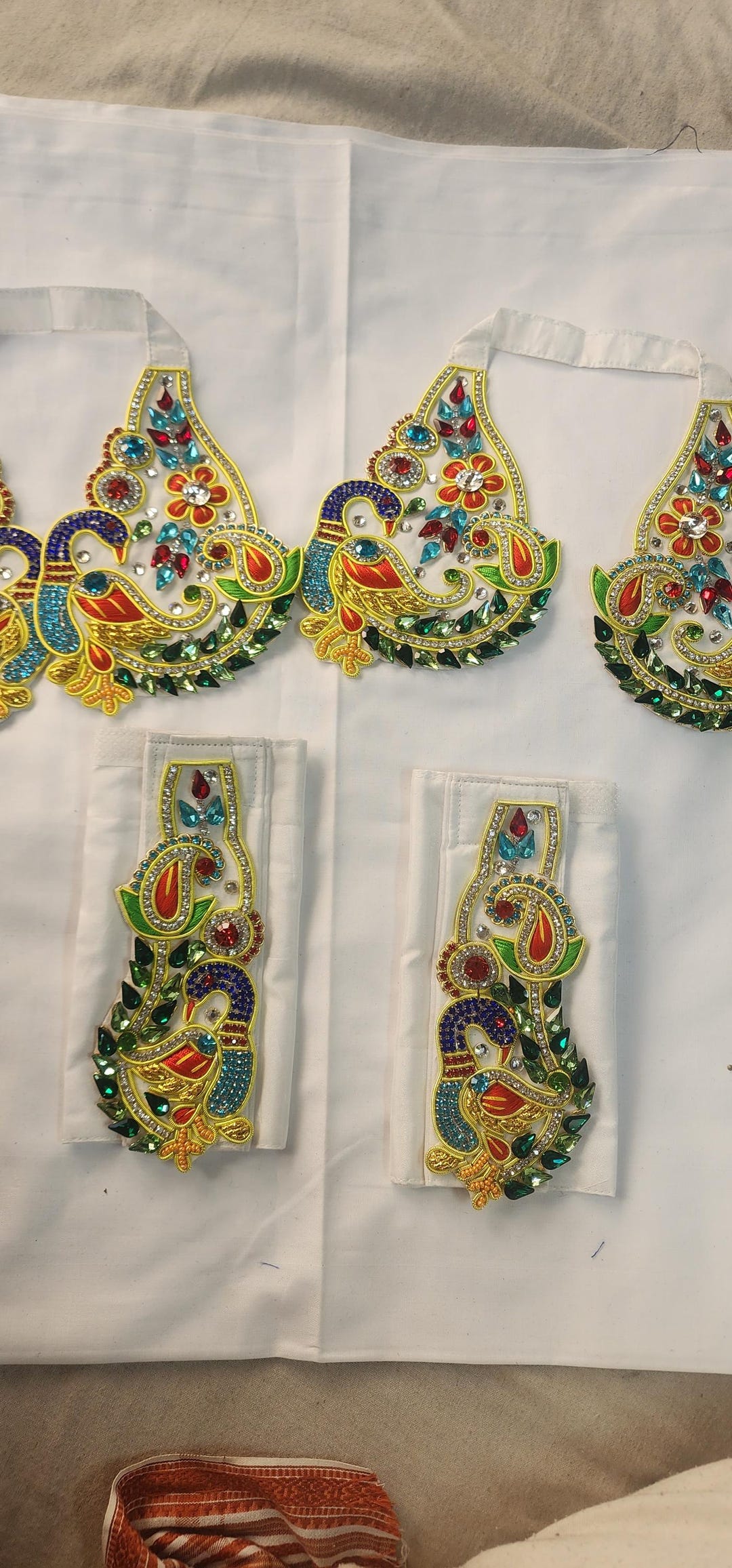 Handmade Vrindavan Gaura Nitai Dress, Embroidered Devotional Outfit for ...