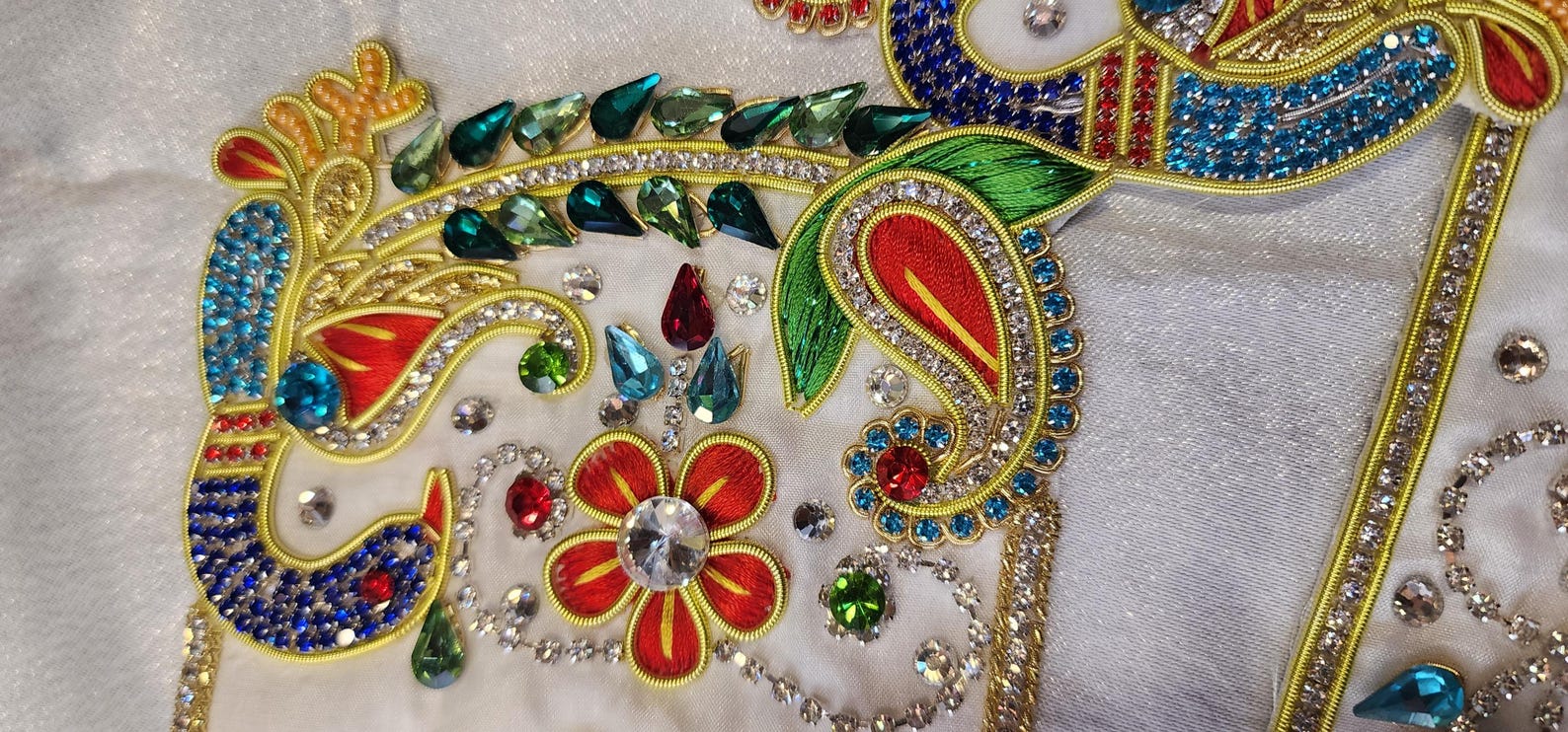 Jagannath Baldev Subhadra Handmade Outfit, Embroidered Dress for ...