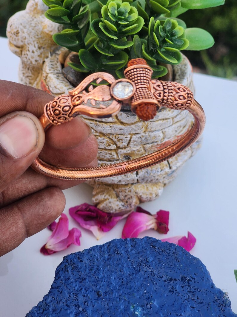 Shiv Trishul Damru Bracelet – Copper Kada/bracelet – Handmade in ...