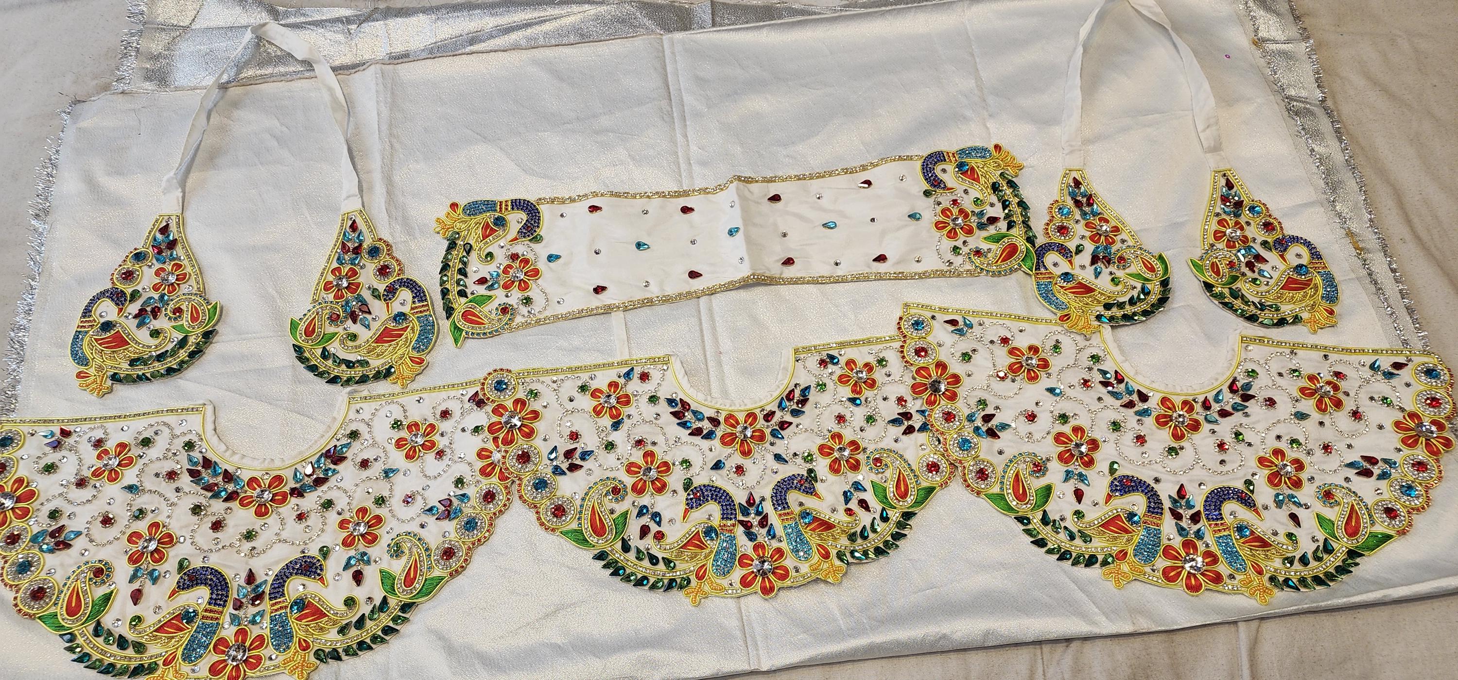 Jagannath Baldev Subhadra Handmade Outfit, Embroidered Dress for ...