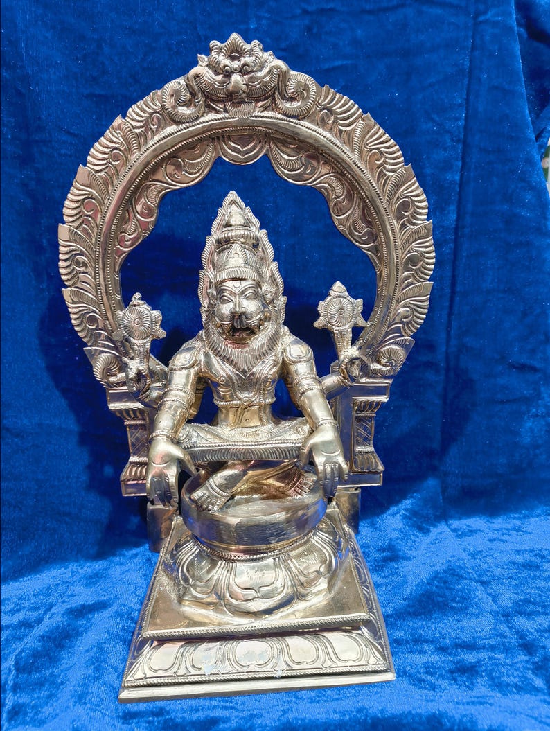 Handcrafted Lord Narasimha Panch Loha Murti | 12-inch Vishnu Avatar ...