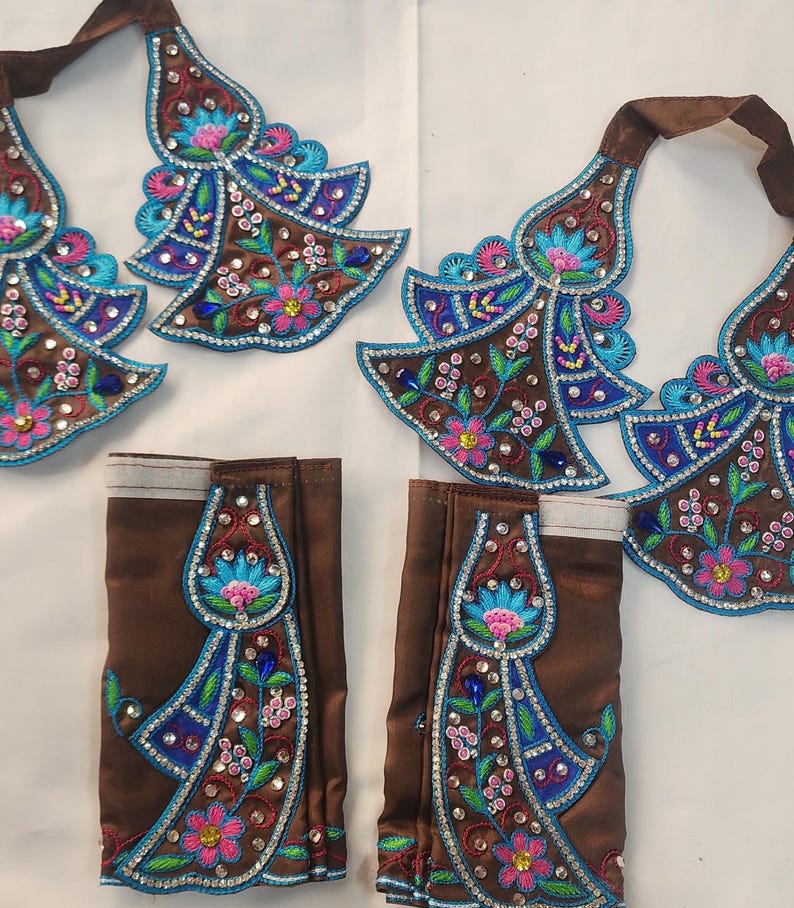 Gourang Mahaprabhu Dress, Vrindavan Handmade Embroidered Outfit for ...