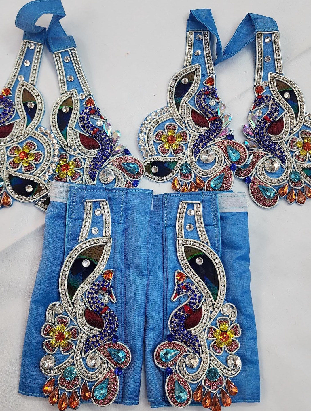 Handcrafted Gaura Nitai Outfit, Stunning Embroidery Deity Dress for All ...
