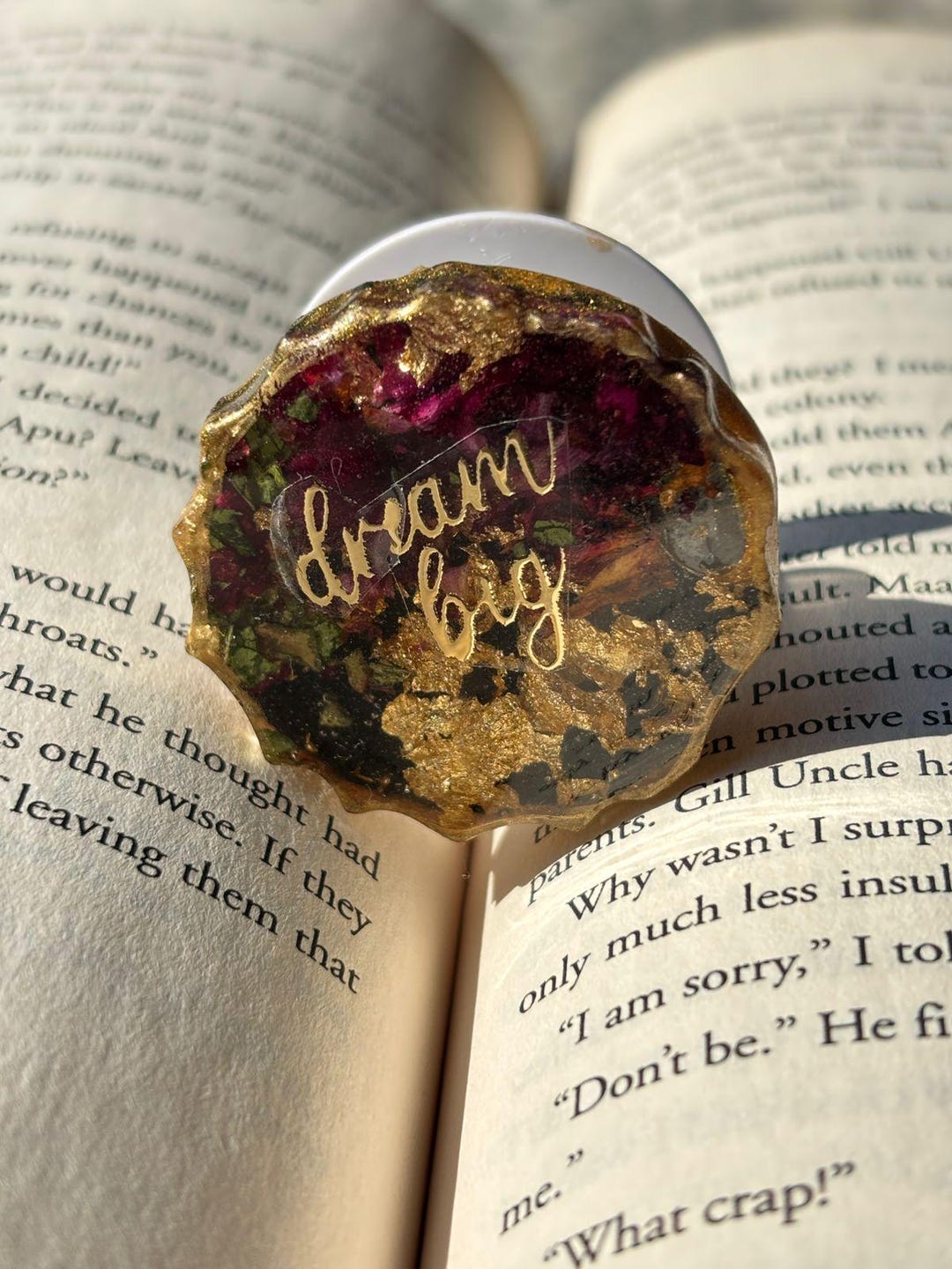Resin Art Phone Holder/real Flower Preservation/ Phone Grip/ Resin ...