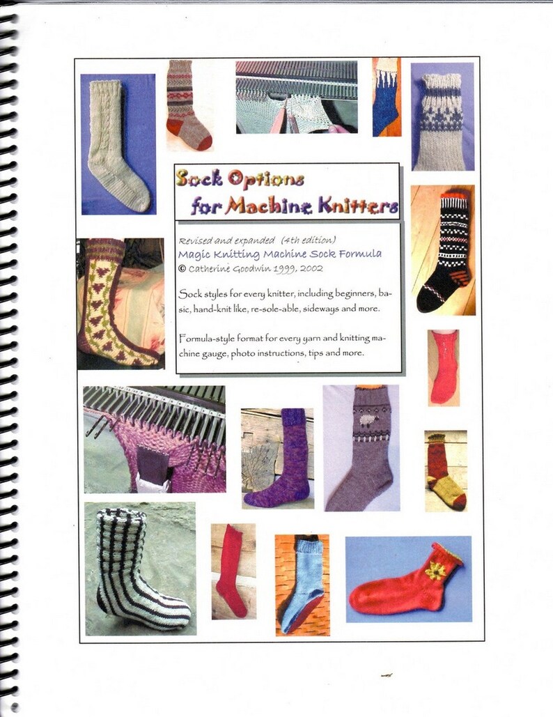 Sock Options for Machine Knitters Digital Pattern Booklet for Machine ...