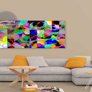 Stylish Colorful Printable Rectangle Design With Squares for Living ...