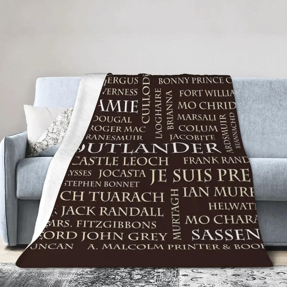 Outlander Blanket, Outlander Gift, Blanket for Outlander Lover, Jamie ...