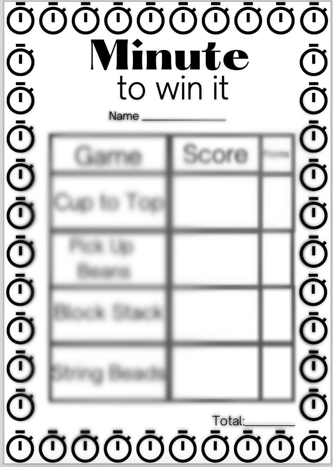 Occupational Therapy Group Game Minute to Win It Fine Motor - Etsy