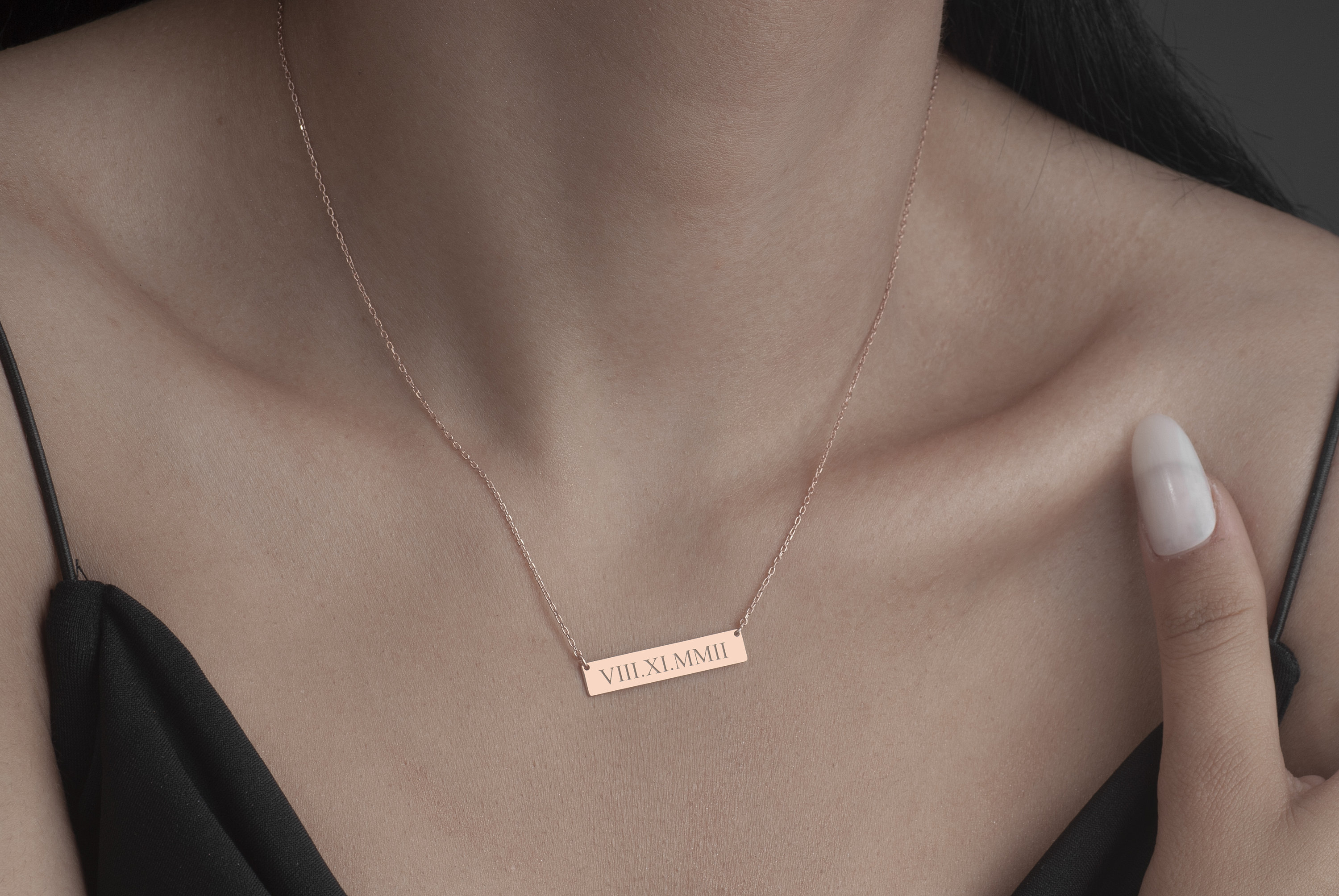 14k Gold Bar Necklace Personalized Bar Necklacename - Etsy