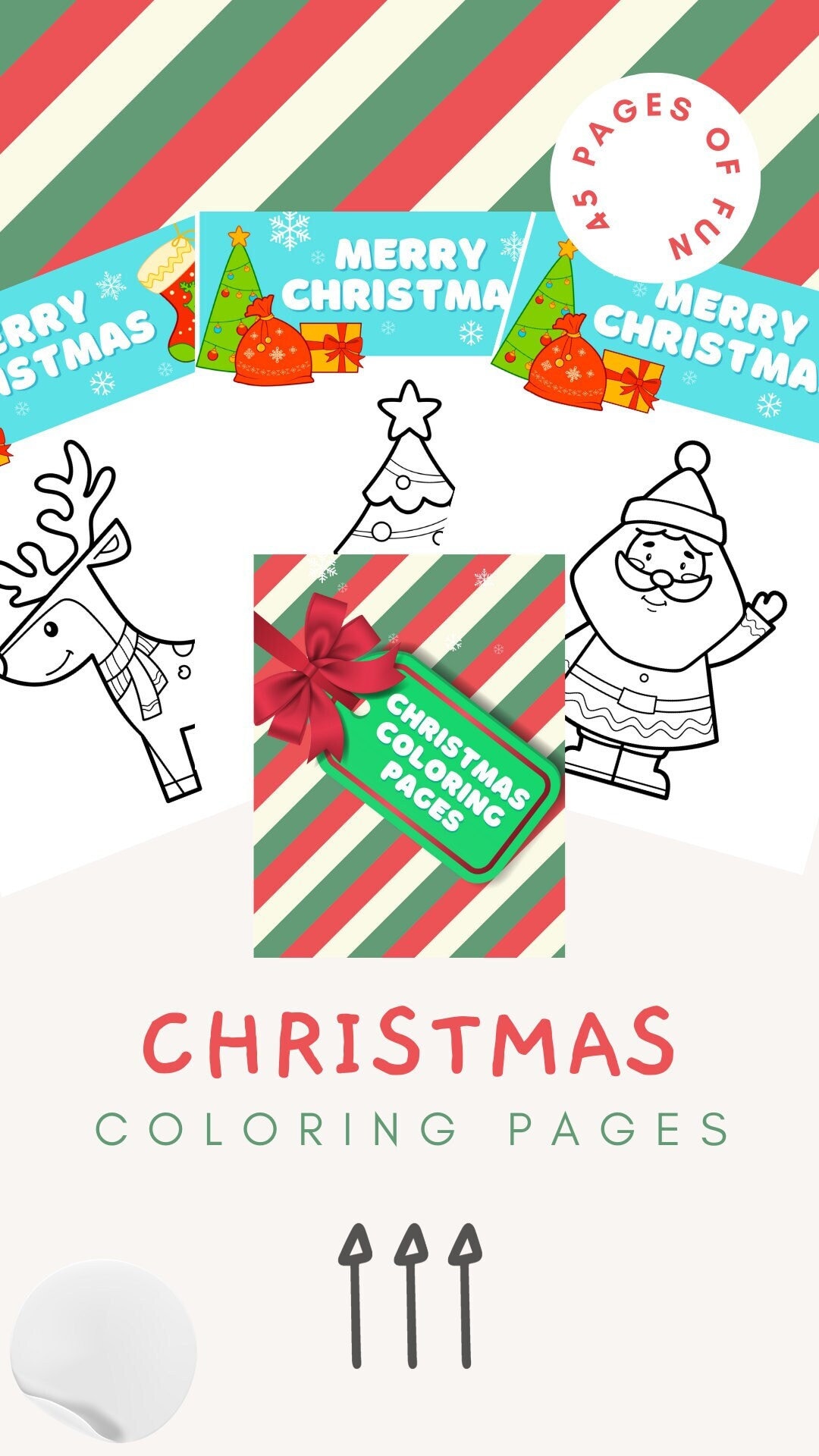 Coloring Pages: Christmas Coloring Book | Kids Coloring Book | 45 ...