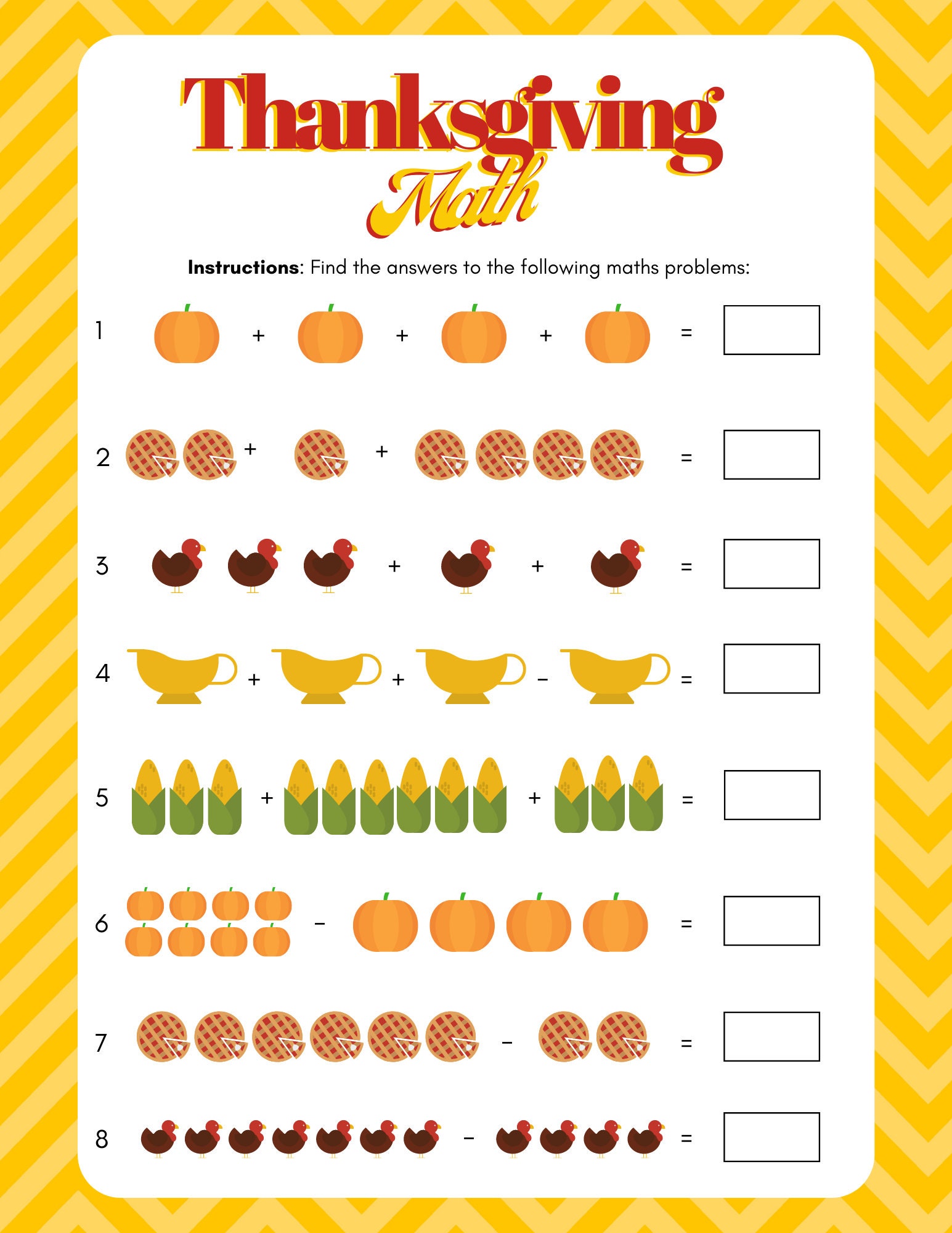 Thanksgiving Games Bundle, Instant Download, 6 Printable Games, Turkey ...