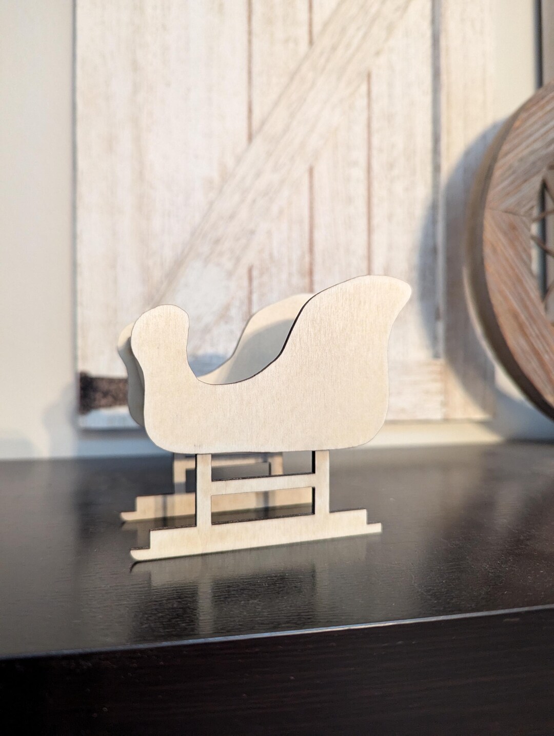 Laser Cut Santa Sleigh Kit - Etsy