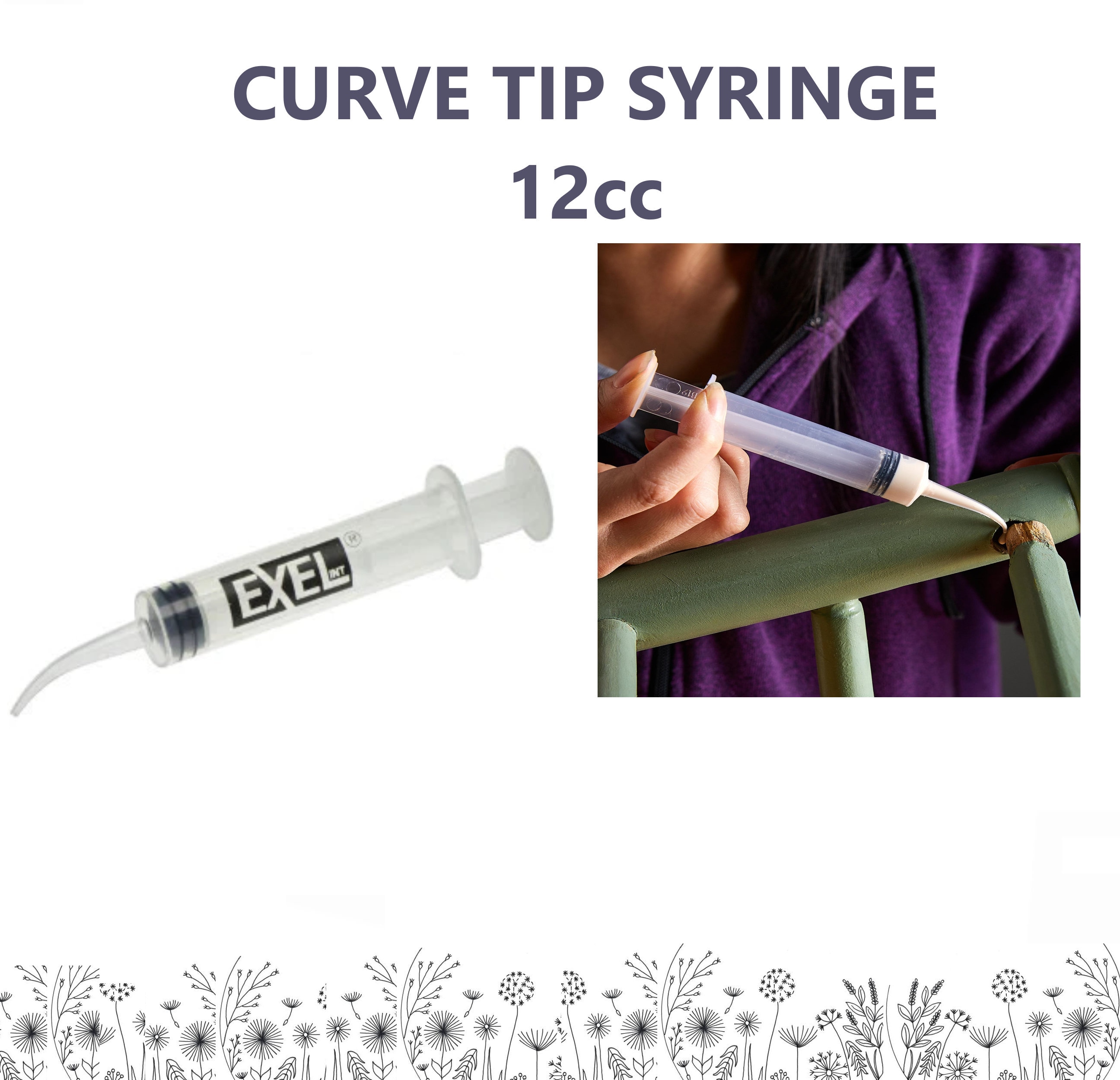 Curved Syringe 12cc Transfer Syringes Utility Syringe for Oral Care ...