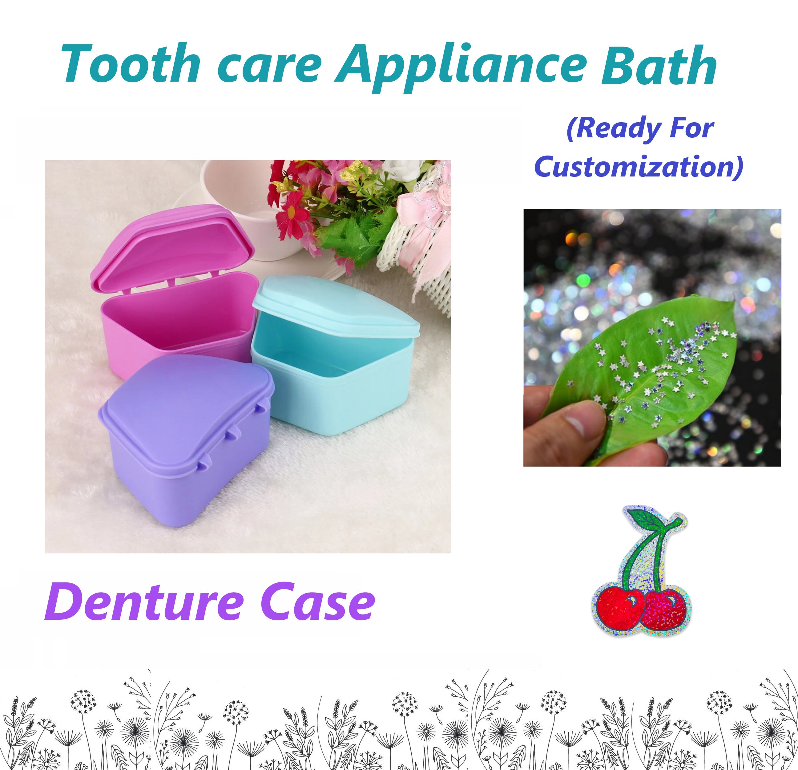 Denture Box Denture Case Denture Bath Retainer Case 3'inch Deep ready ...