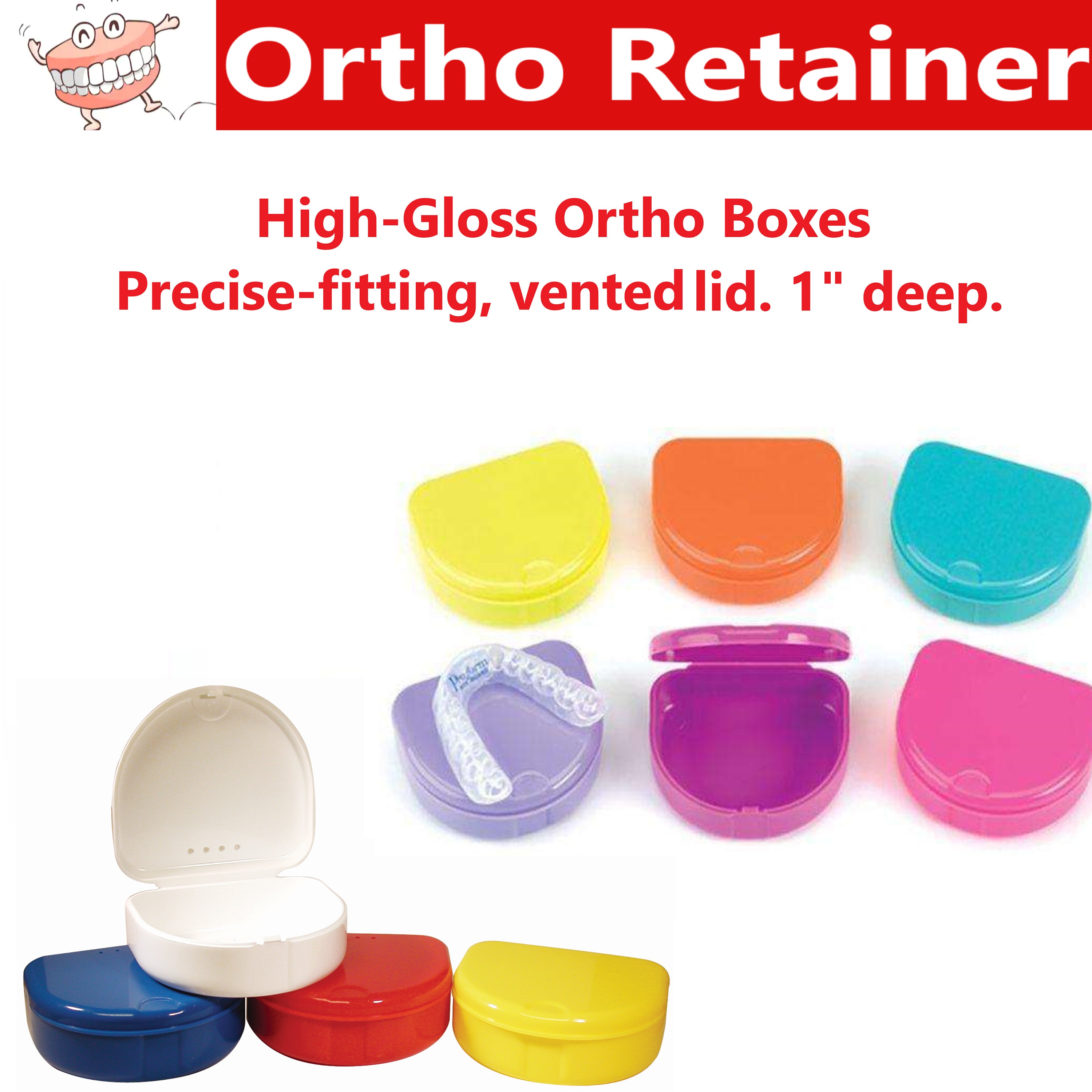 Dental Mouthguard Retainer Case Holder, 1" Inch Deep, Snap Closure - Etsy