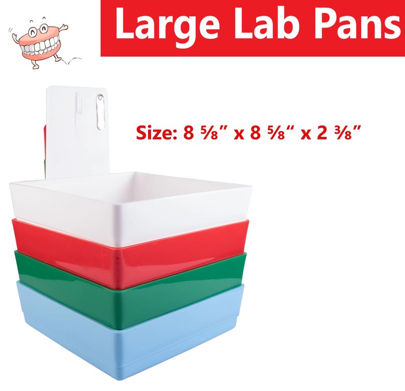 Lab Pans Ortho Laboratory Pans, Large Pans - 4 Pack (assorted Colors) 8 ...