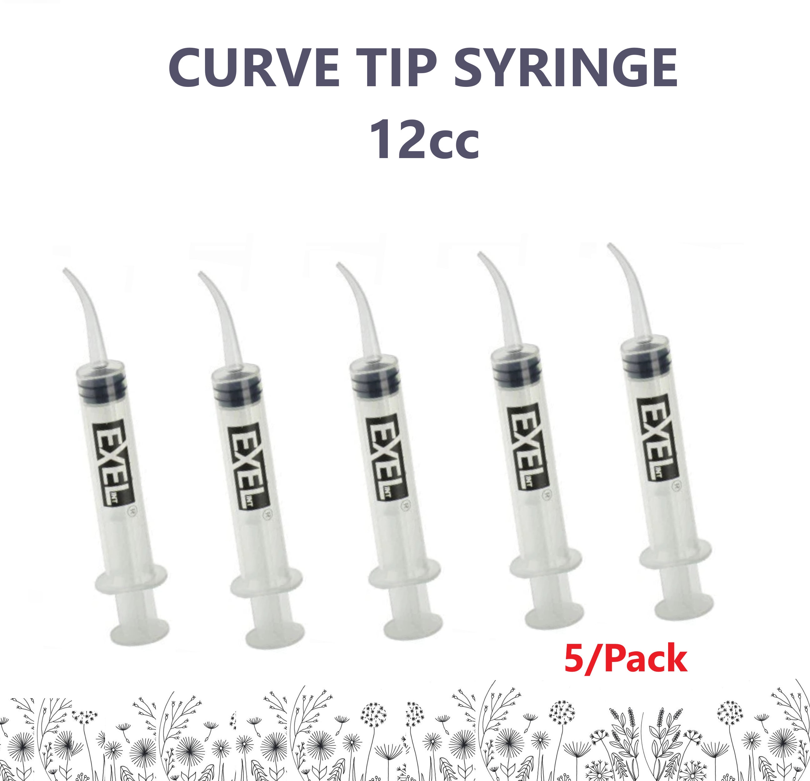 Curved Syringe 12cc Transfer Syringes Utility Syringe for Oral Care ...