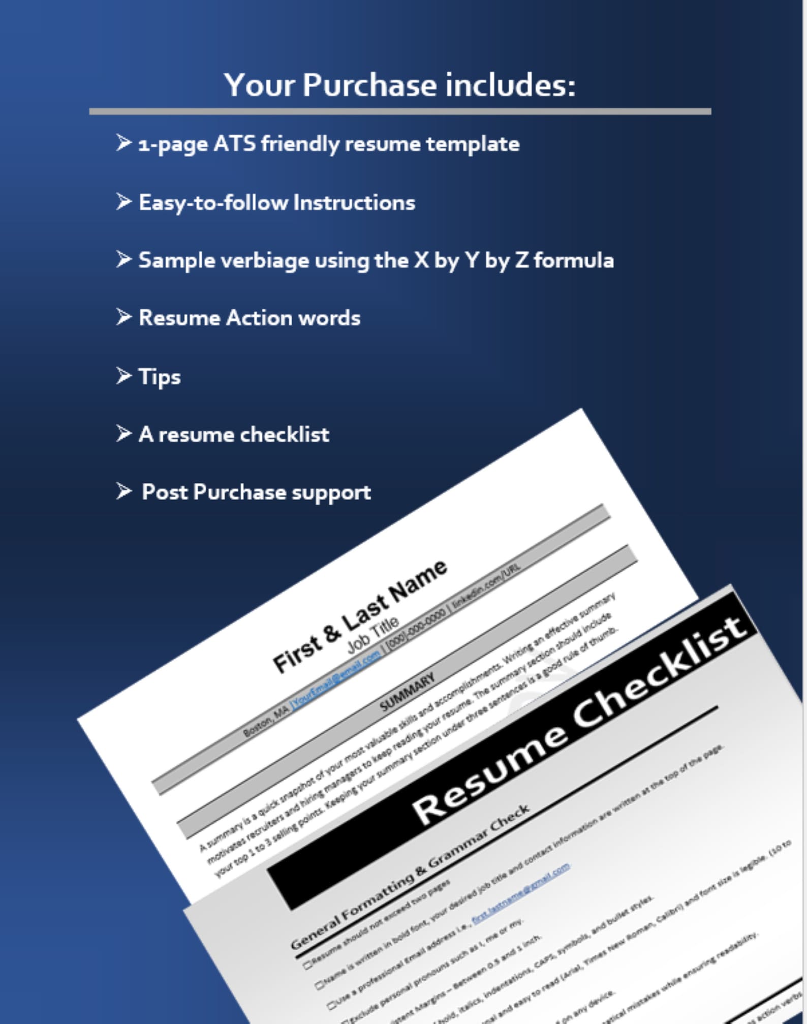 Tech Resume Template, ATS Friendly Resume Template, ATS Resume,harvard ...