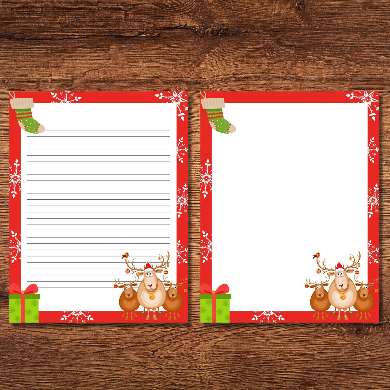 Printable Christmas Stationery, Colorful Stationery, Cute Stationery ...