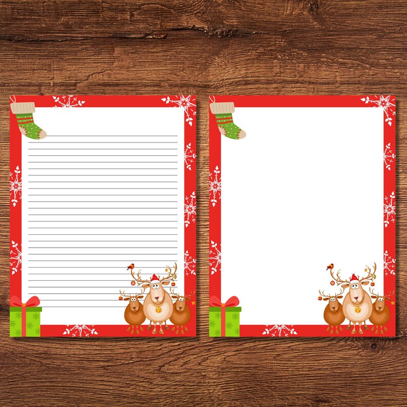 Printable Christmas Stationery, Colorful Stationery, Cute Stationery ...
